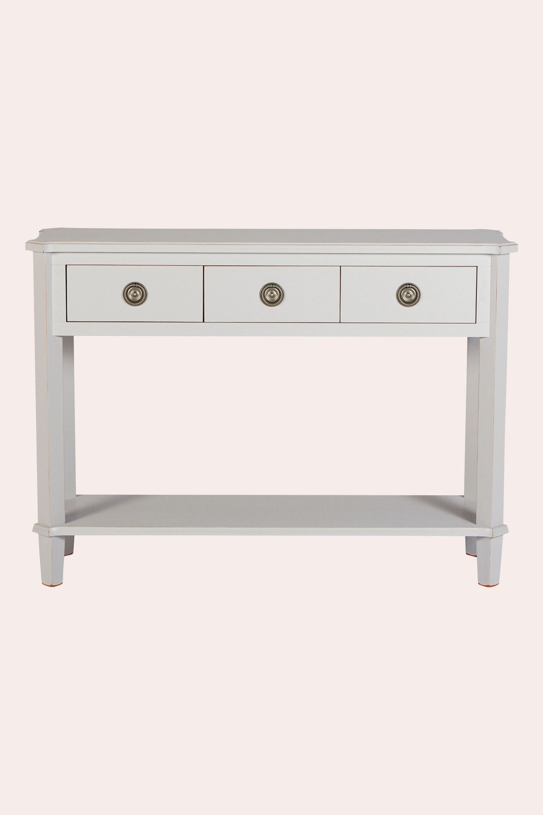 Buy Laura Ashley Pale Steel Henshaw 3 Drawer Console Table from the ...