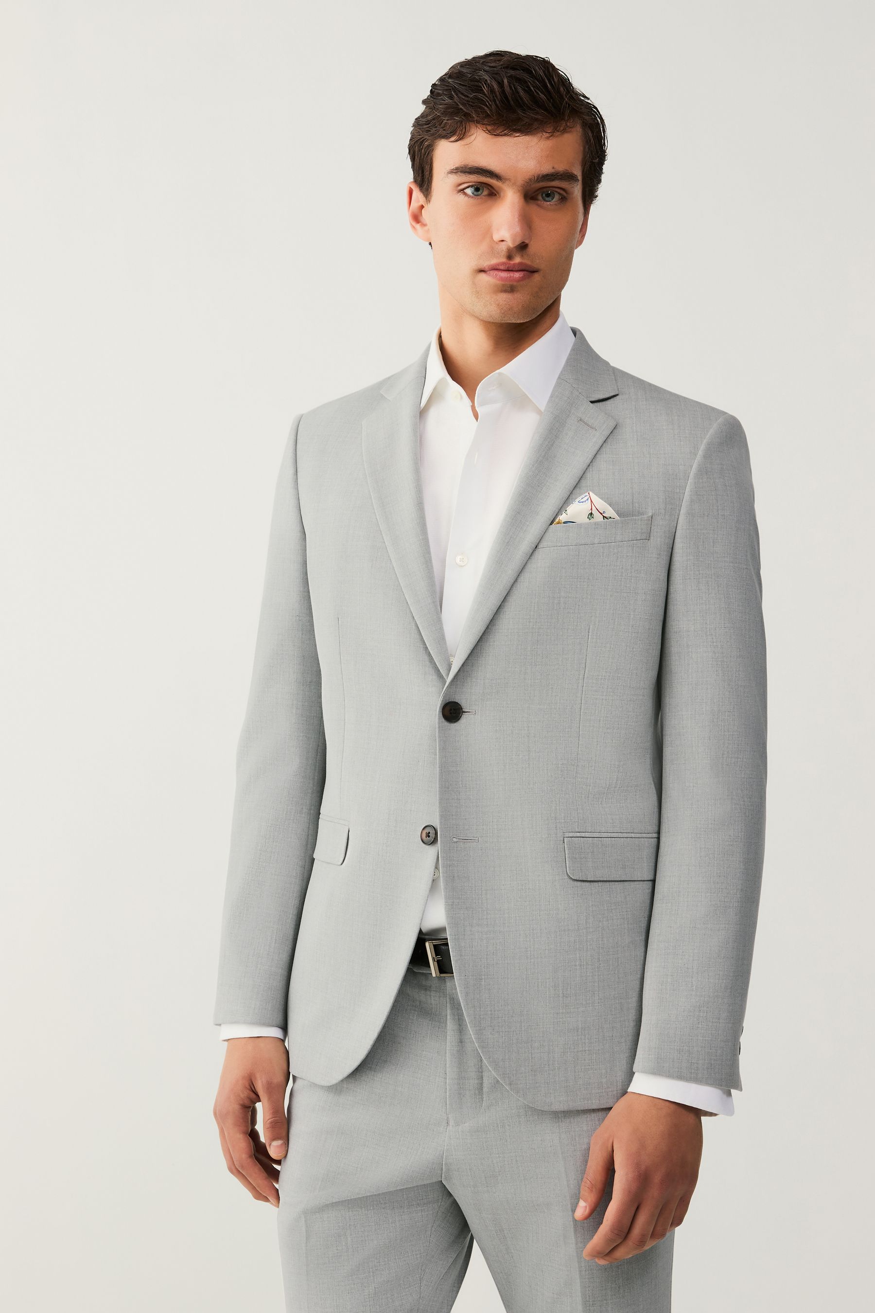 Buy Light Grey Skinny Fit Motionflex Stretch Suit Jacket from the Next ...