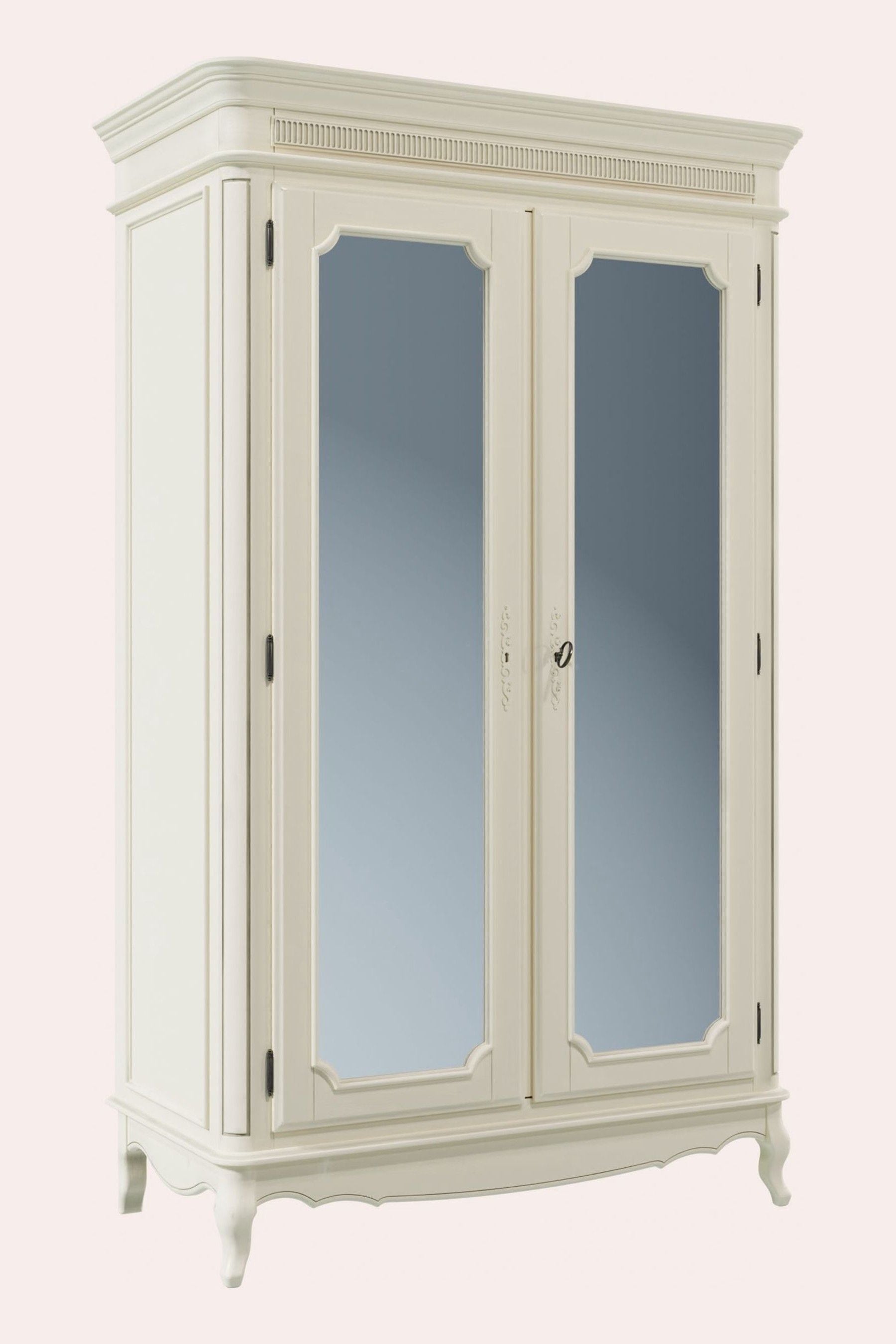 Buy Laura Ashley Ivory Provencale 2 Door Mirrored Wardrobe from the ...
