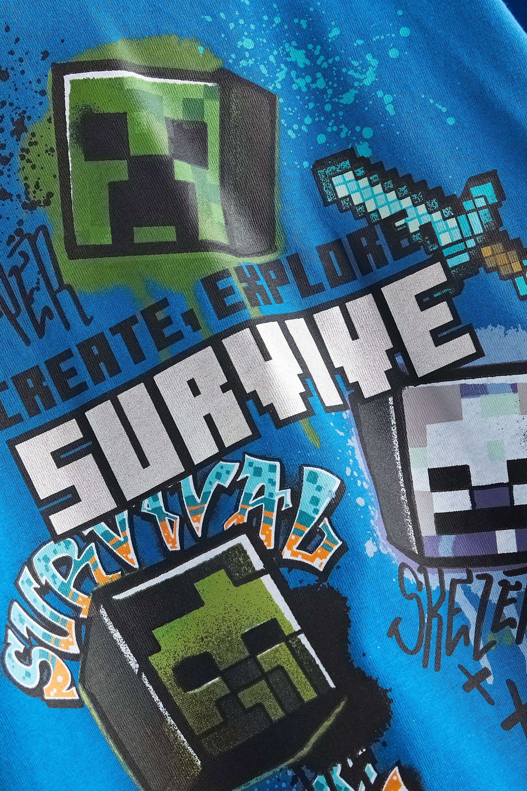 Buy Blue Minecraft Long Sleeve Hoodie (4-16yrs) from Next Ireland