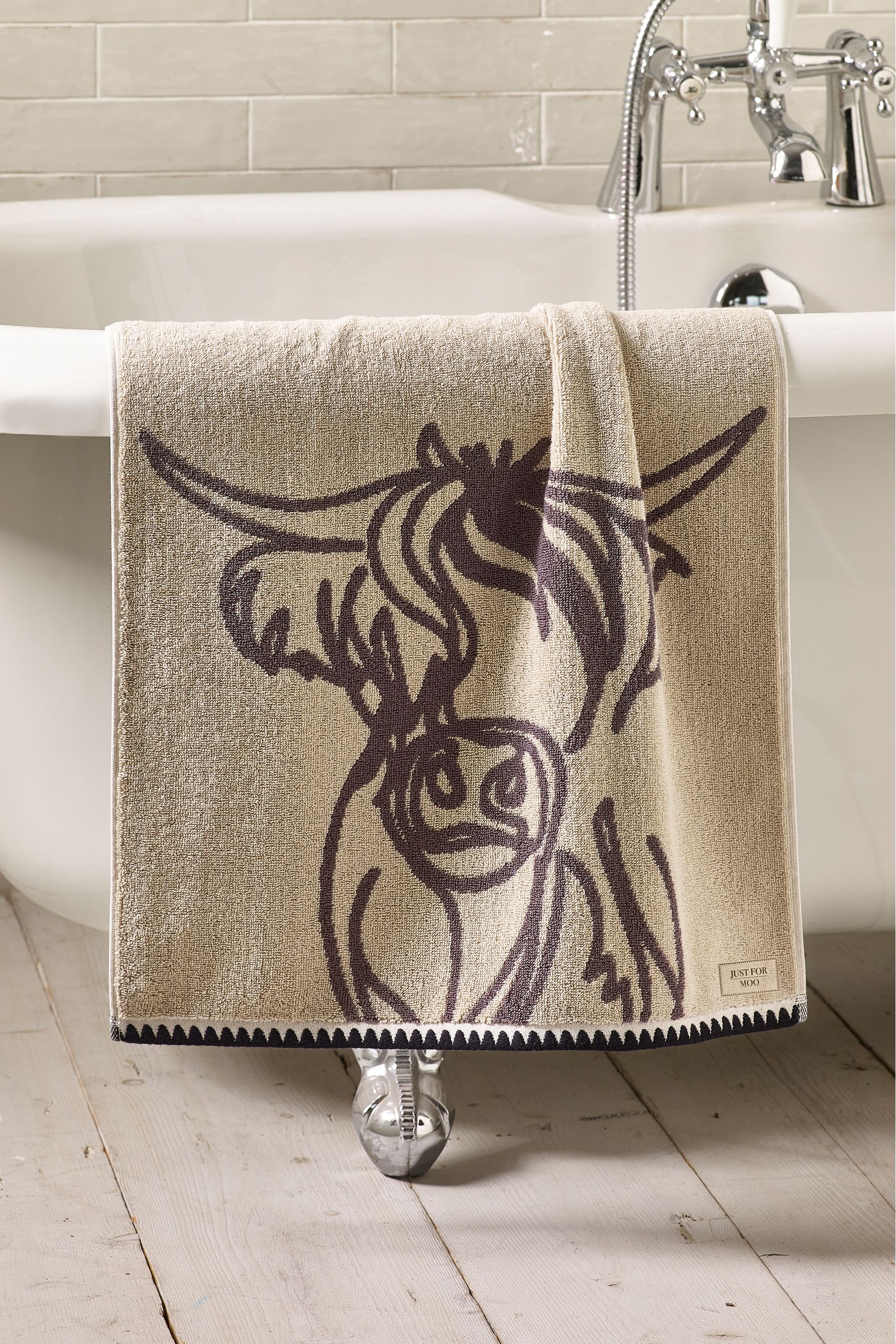 Buy Grey Hamish the Highland Cow 100% Cotton Towel from the Next UK ...