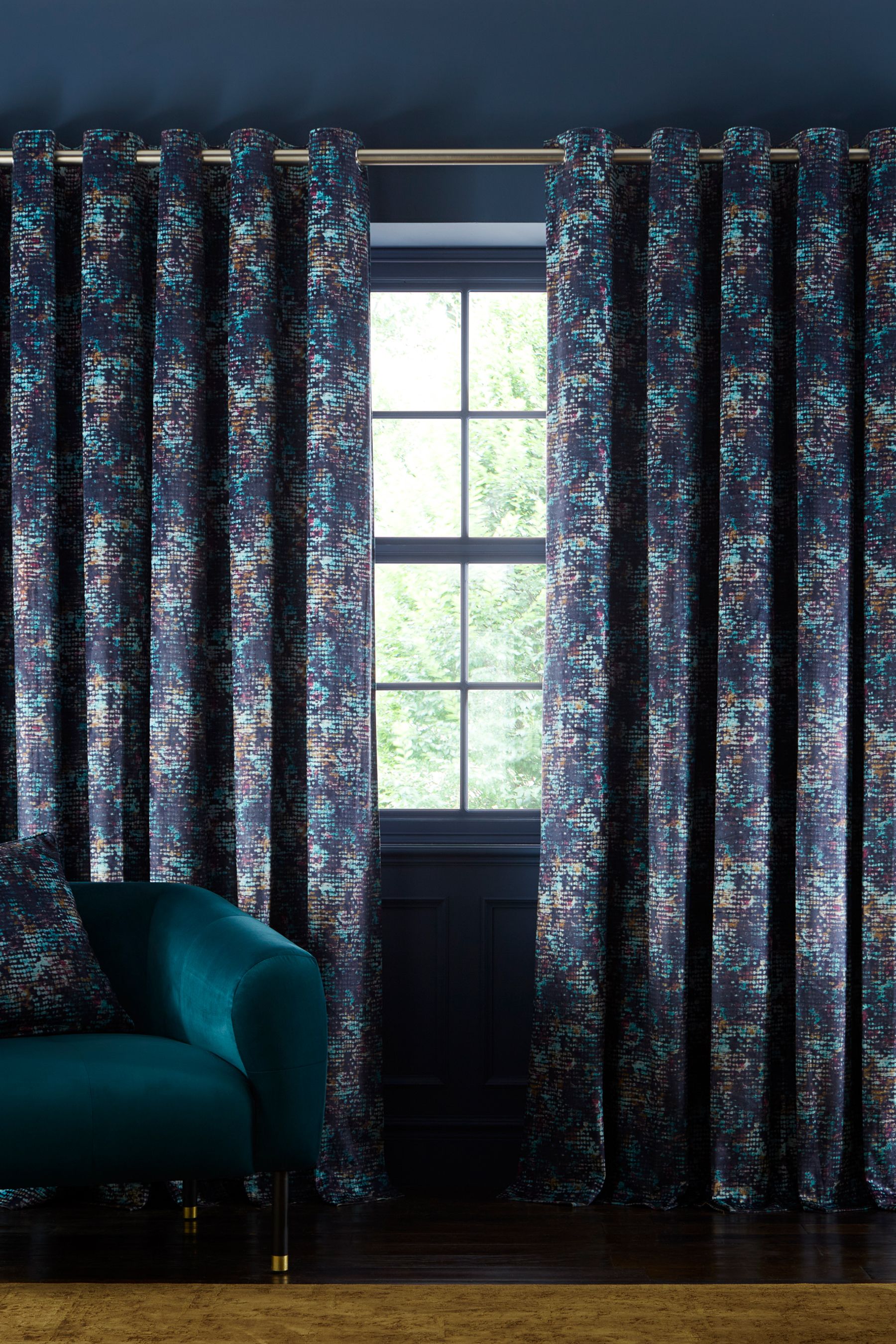 Buy Studio G Blue Eclipse Eyelet Curtains from the Next UK online shop