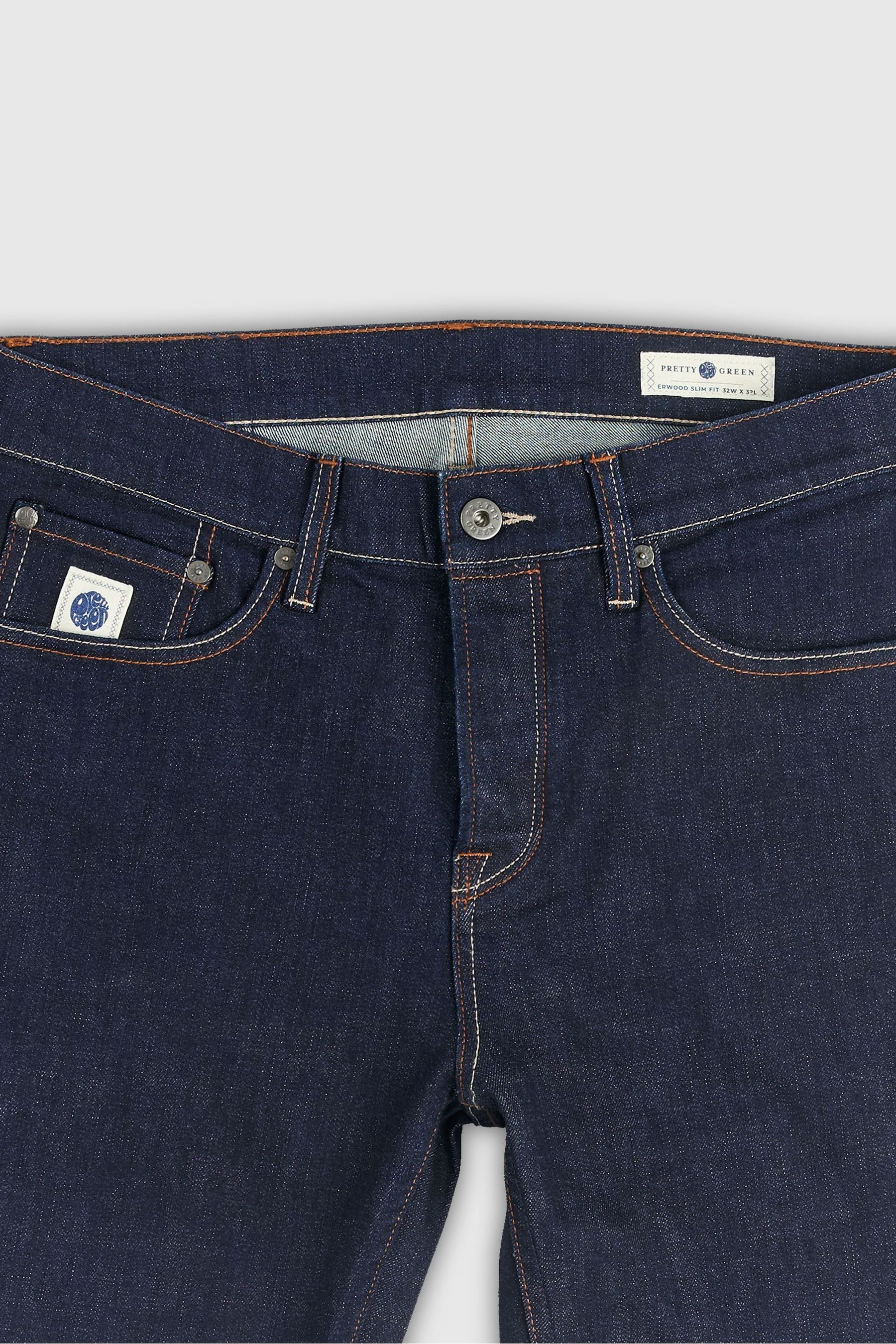 Buy Pretty Green Denim Rinse Wash Erwood Slim Fit Jeans from the Next ...