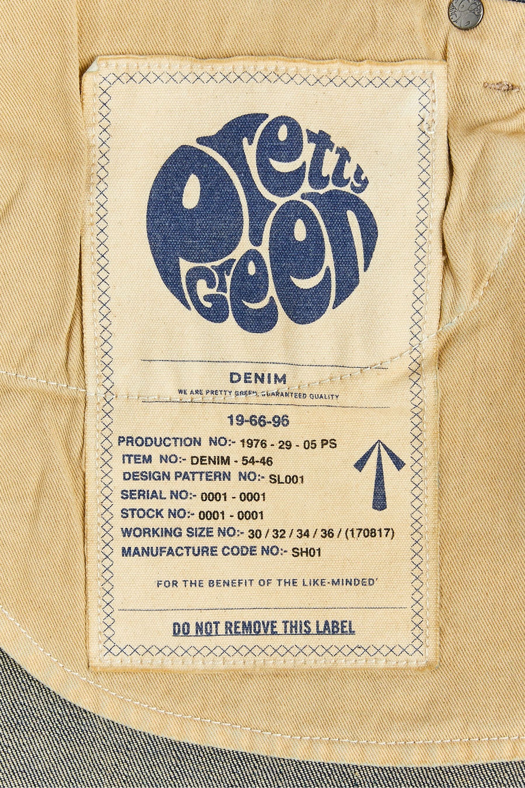 Buy Pretty Green Denim Dark Wash SIx-Month Wash Erwood Slim Fit Jeans ...