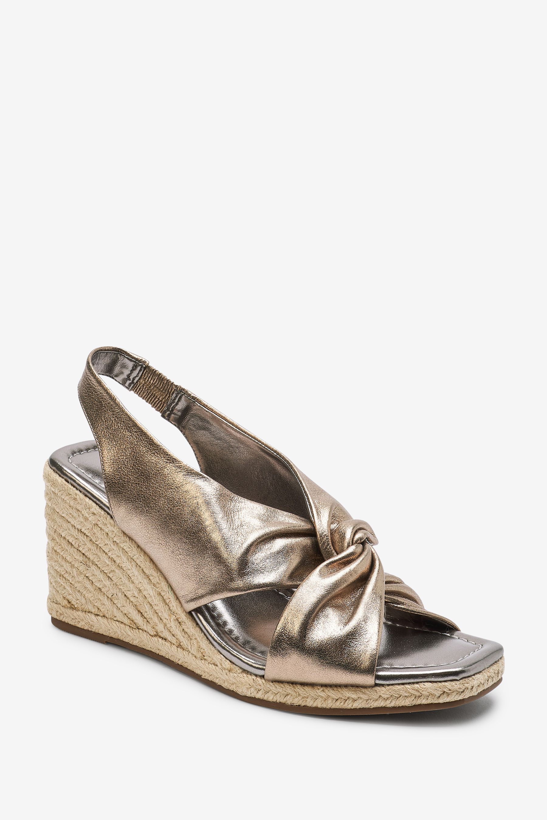 Buy Pewter Silver Signature Slingback Wedges from Next Ireland