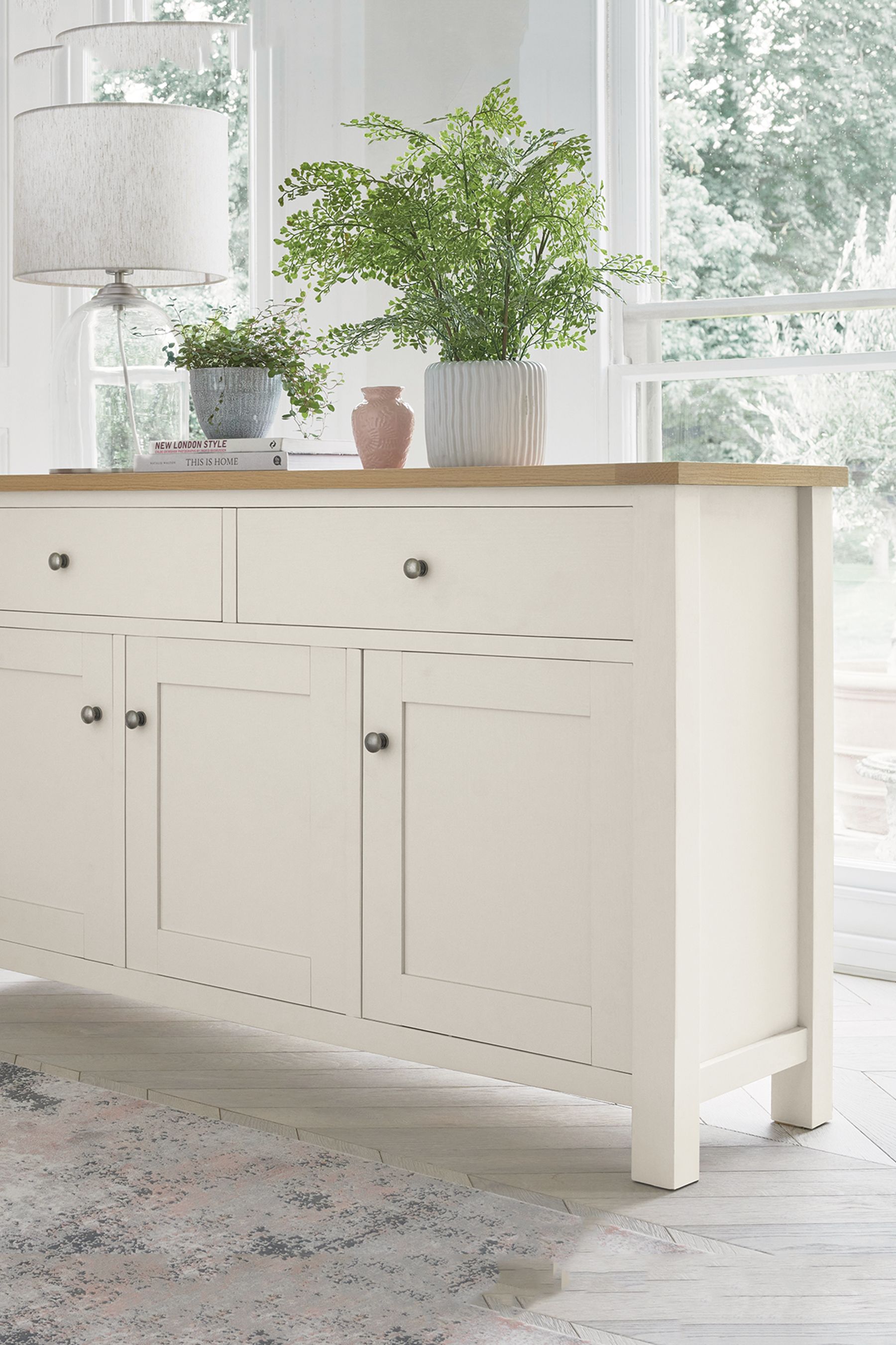 Buy Cream Malvern Oak Effect Large Sideboard from the Next UK online shop