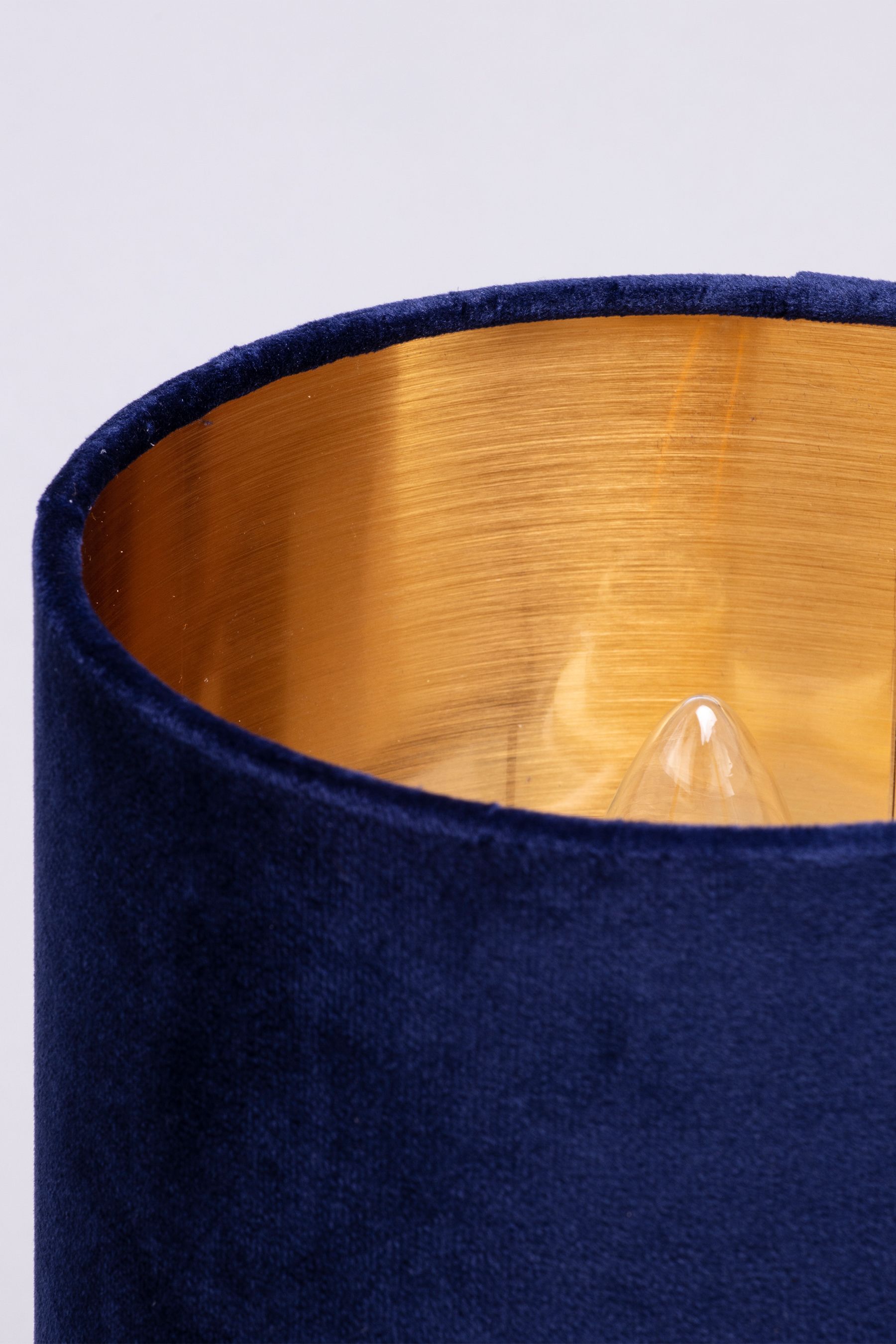 Buy BHS Blue Velvet Table Lamp from the Next UK online shop