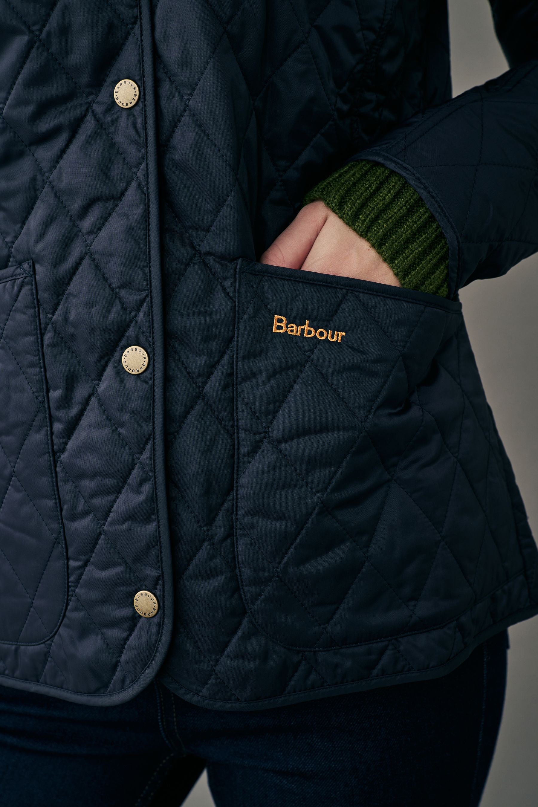 Buy Barbour® Navy Annandale Quilted Jacket from the Next UK online shop