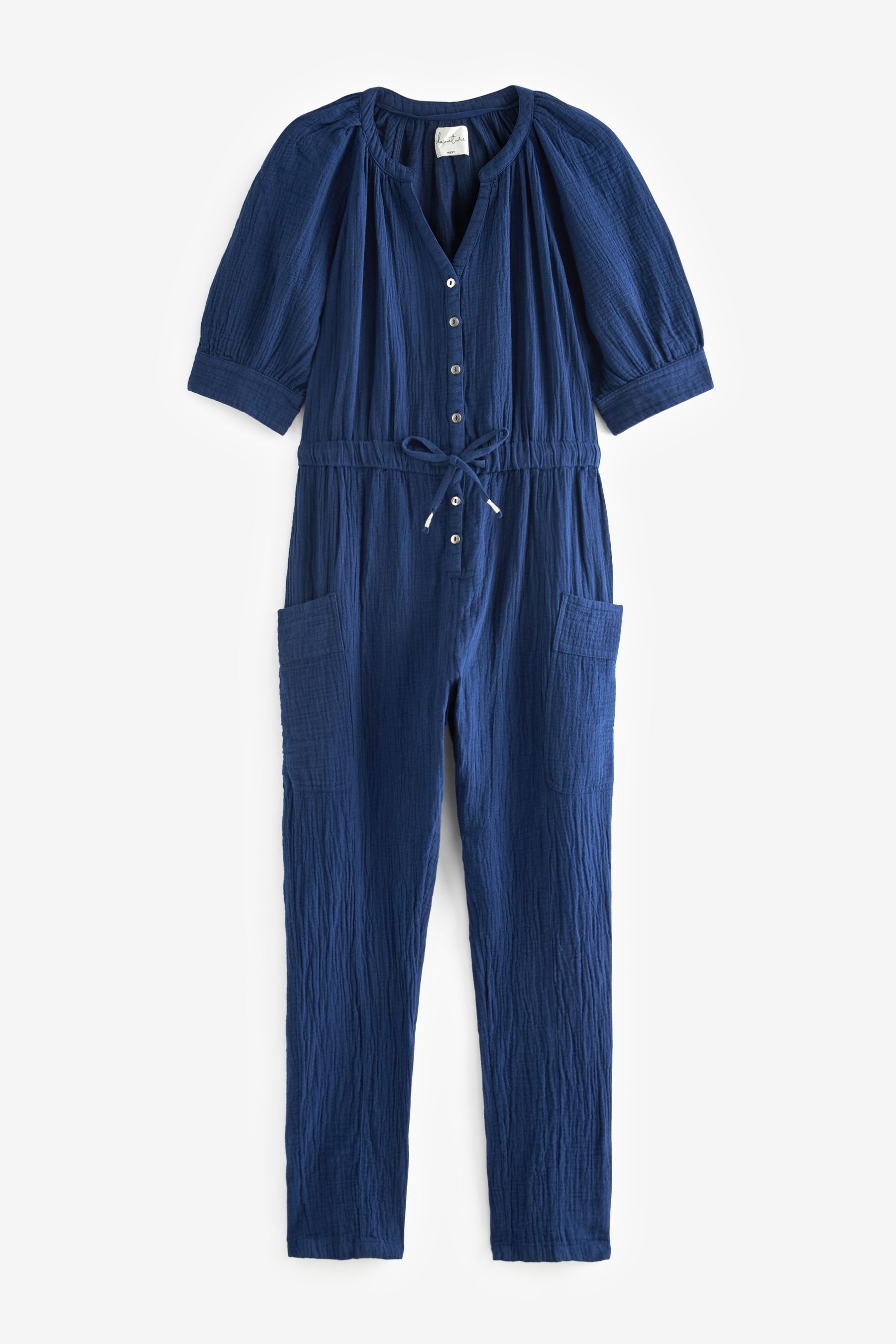 Buy Navy Blue Cotton Crinkle Jumpsuit from Next Ireland