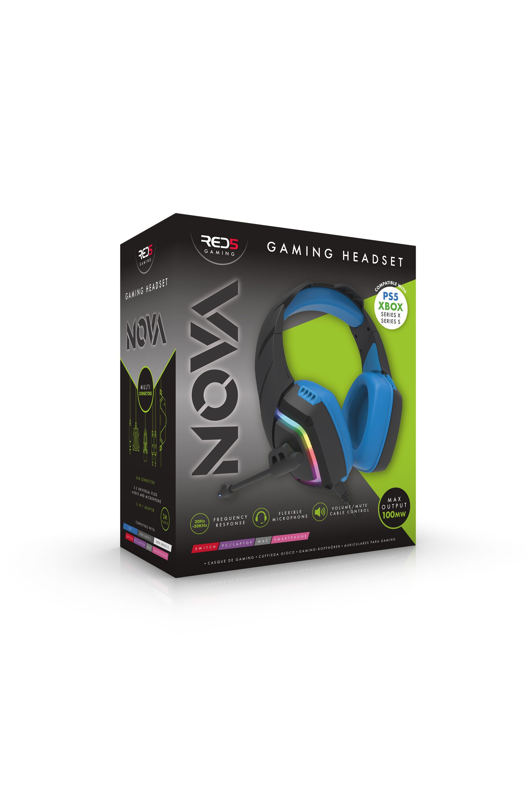 Buy MenKind RED5 Gaming Headphones Nova 2 (Light Up) from the Next UK ...