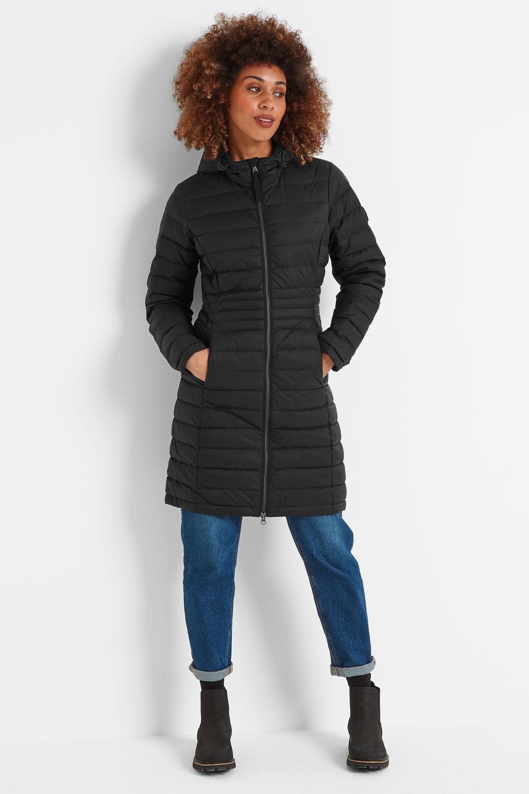 Buy Tog 24 Black Nanton Womens Long Down Jacket from the Next UK online ...