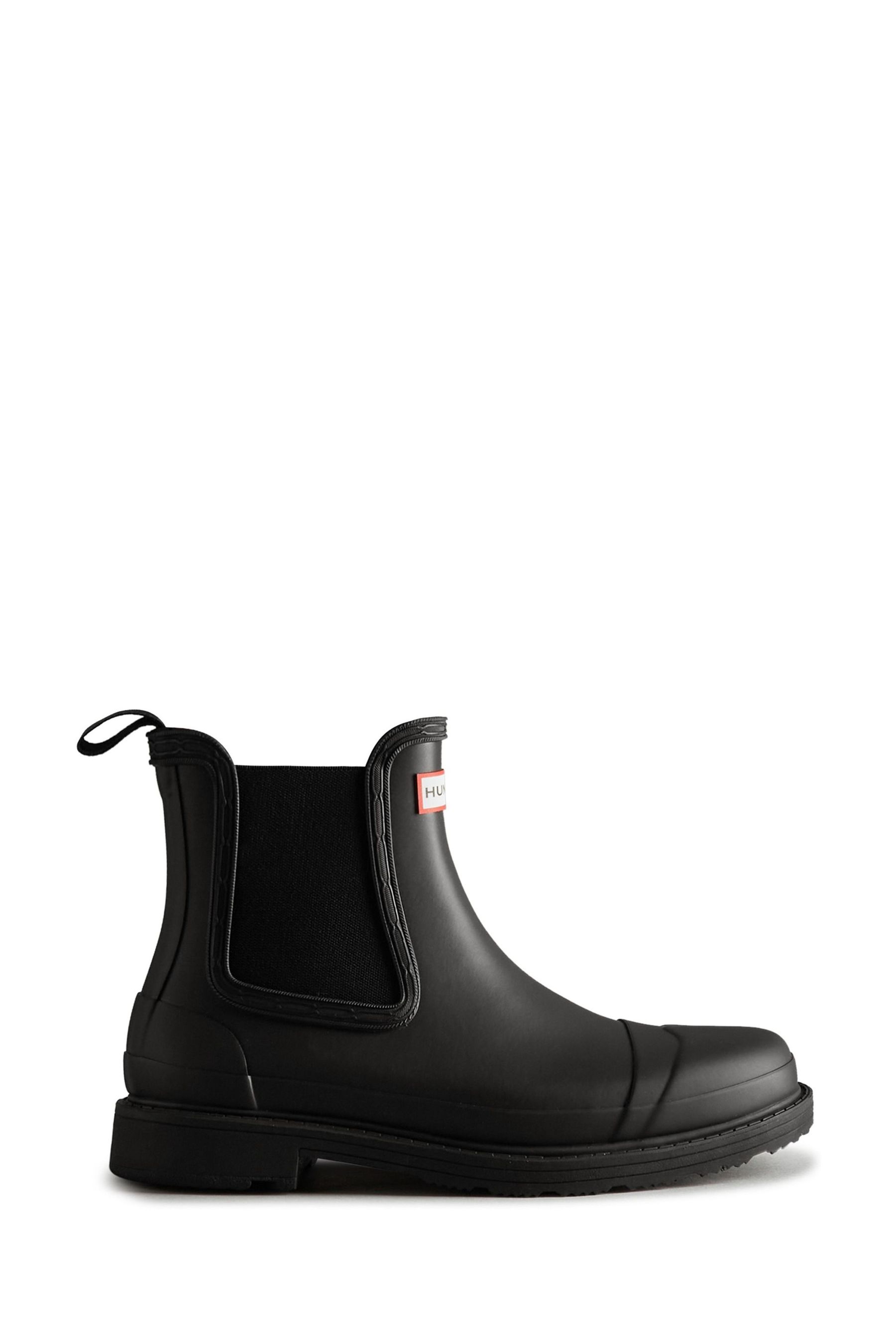 Buy Hunter Commando Chelsea Black Boots from the Laura Ashley online shop