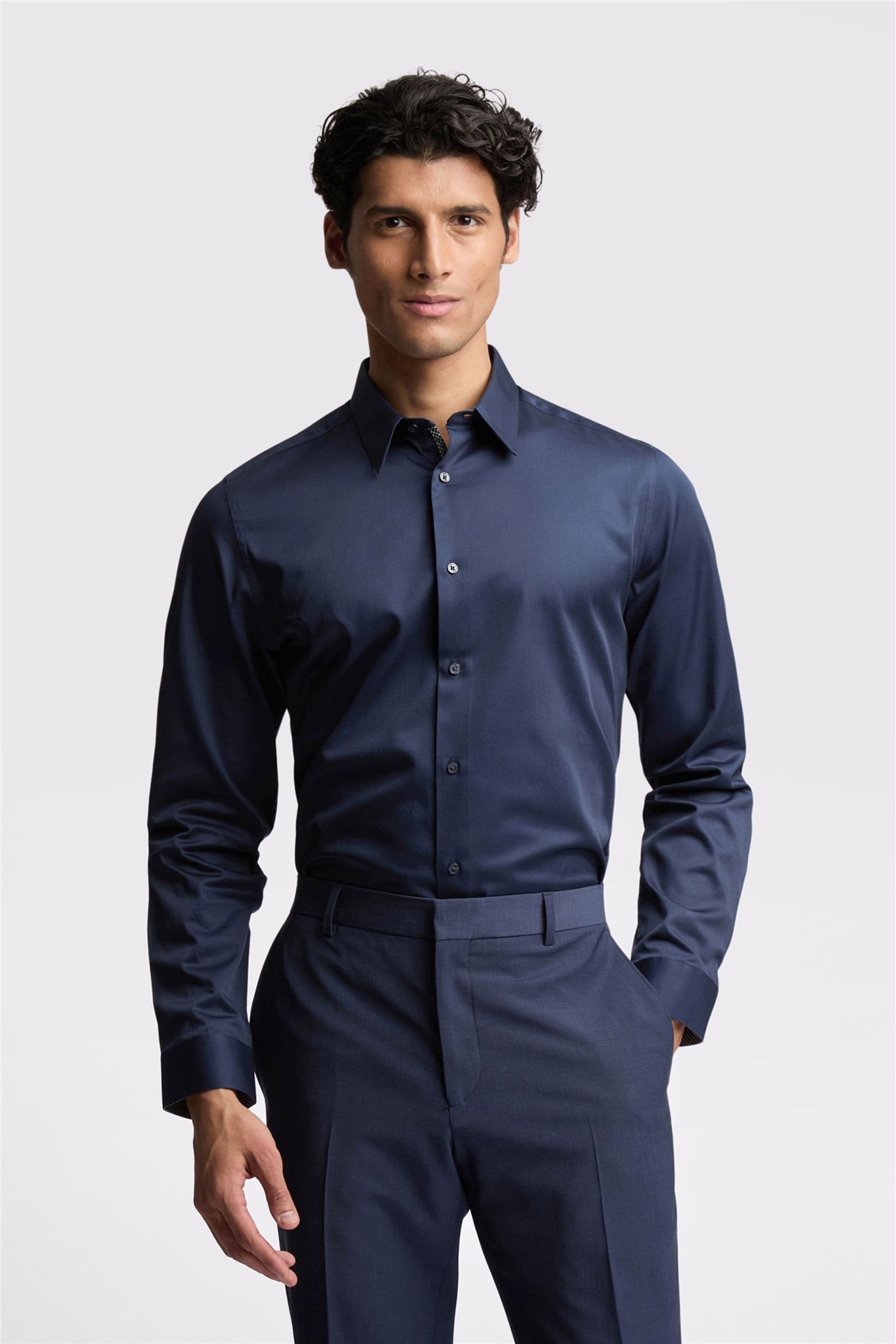 Buy Ted Baker Tailoring Blue 100% Cotton Duddon Core Steel Shirt from ...