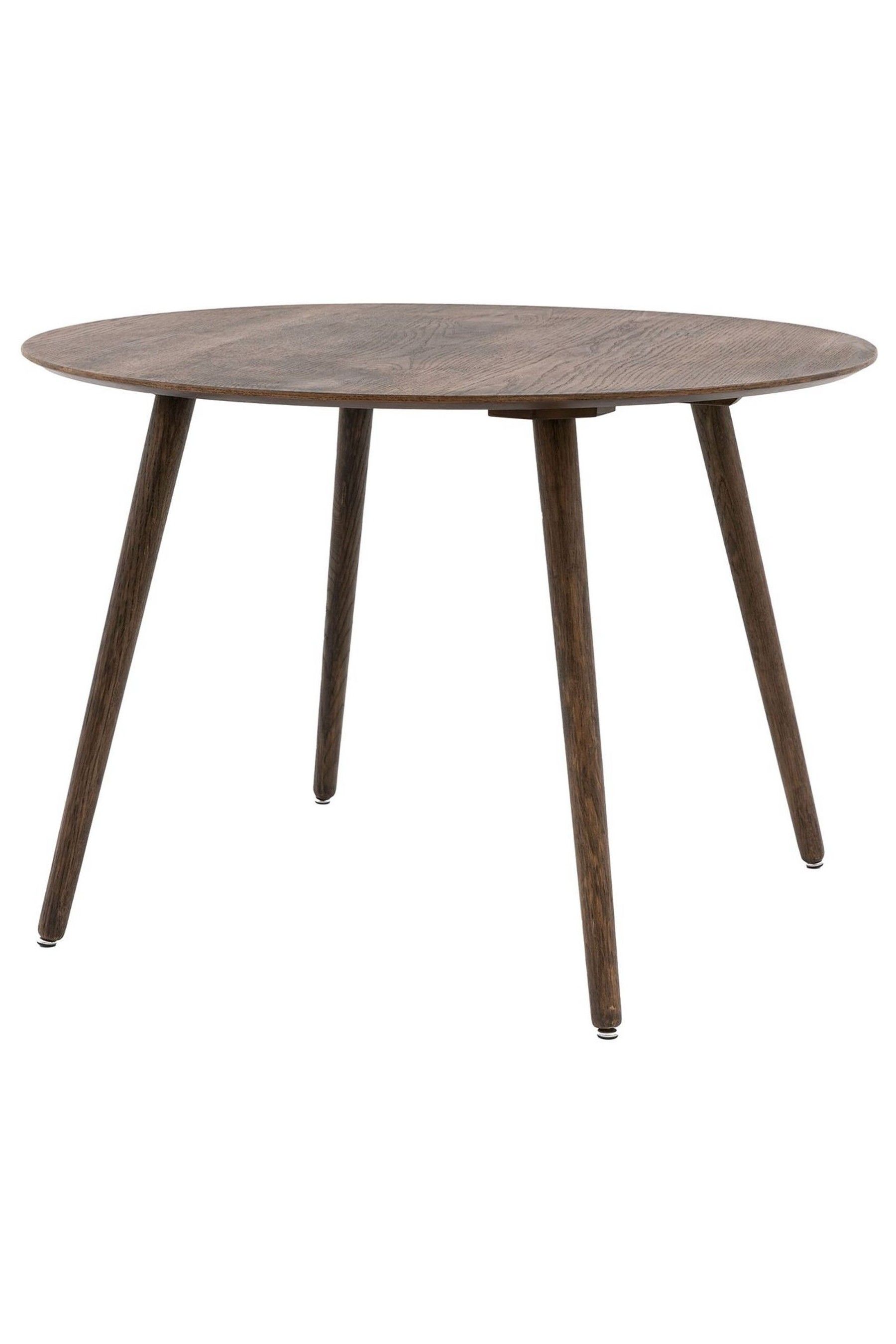 Buy Gallery Home Dark Wood Temara Oak Style 4 Seater Round Dining Table ...