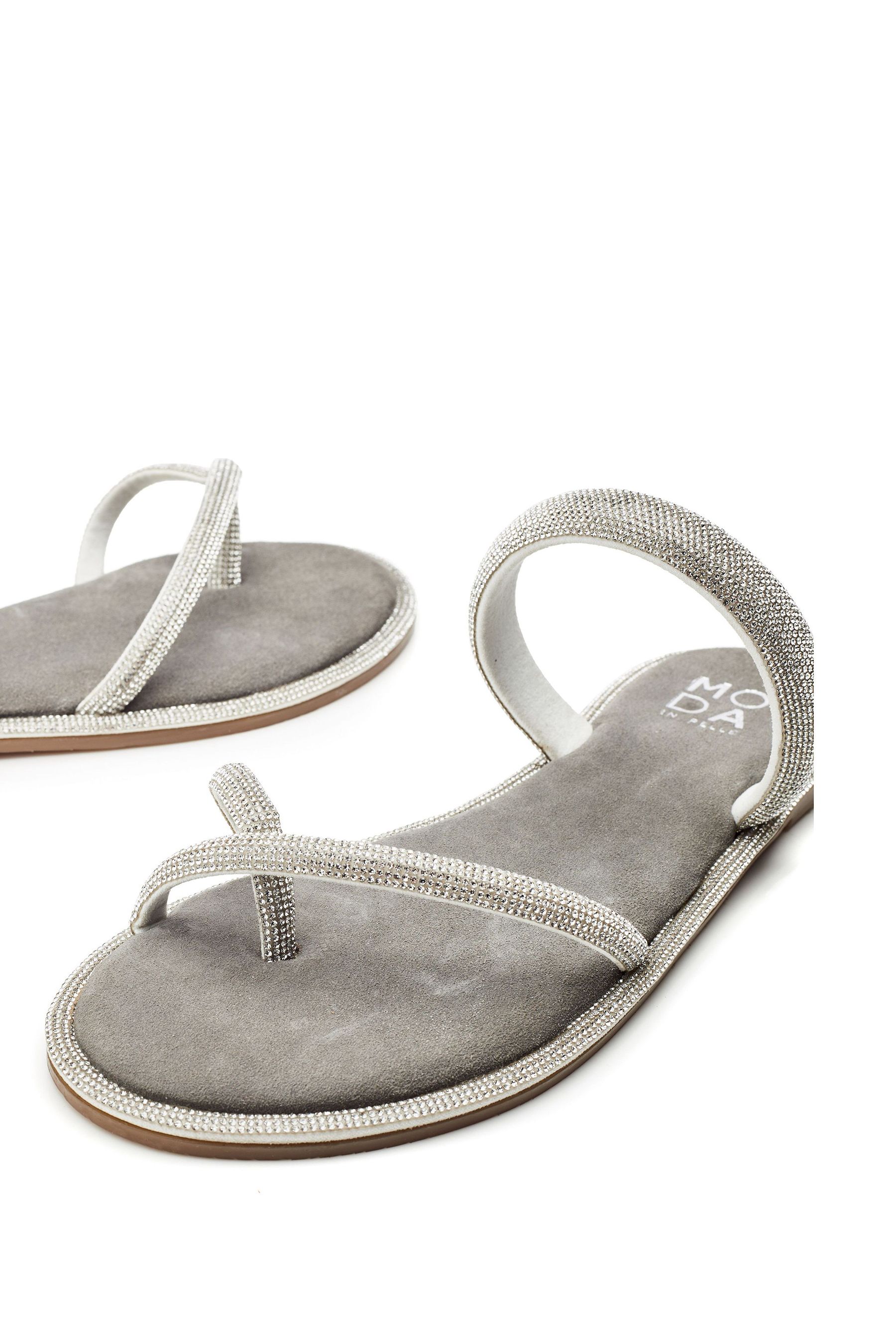 Buy Moda in Pelle Ottie Toe Loop Glitz Sliders from the Next UK online shop