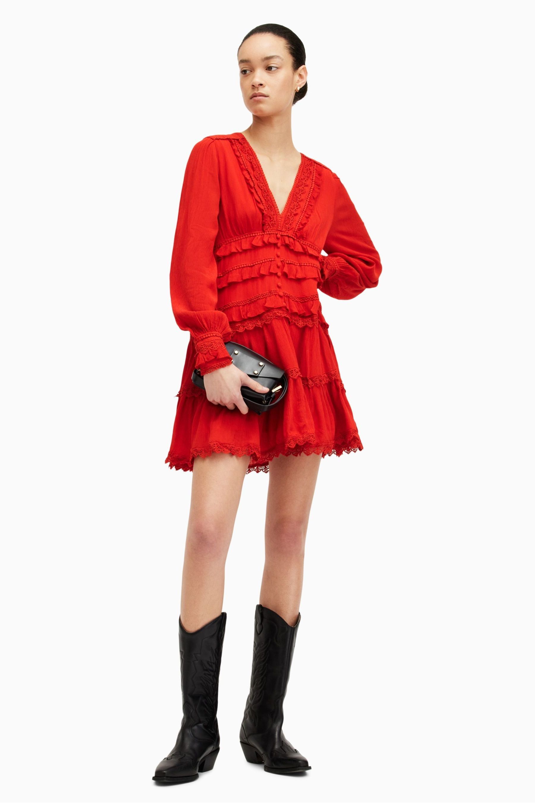 Buy AllSaints Red Zora Dress from the Next UK online shop