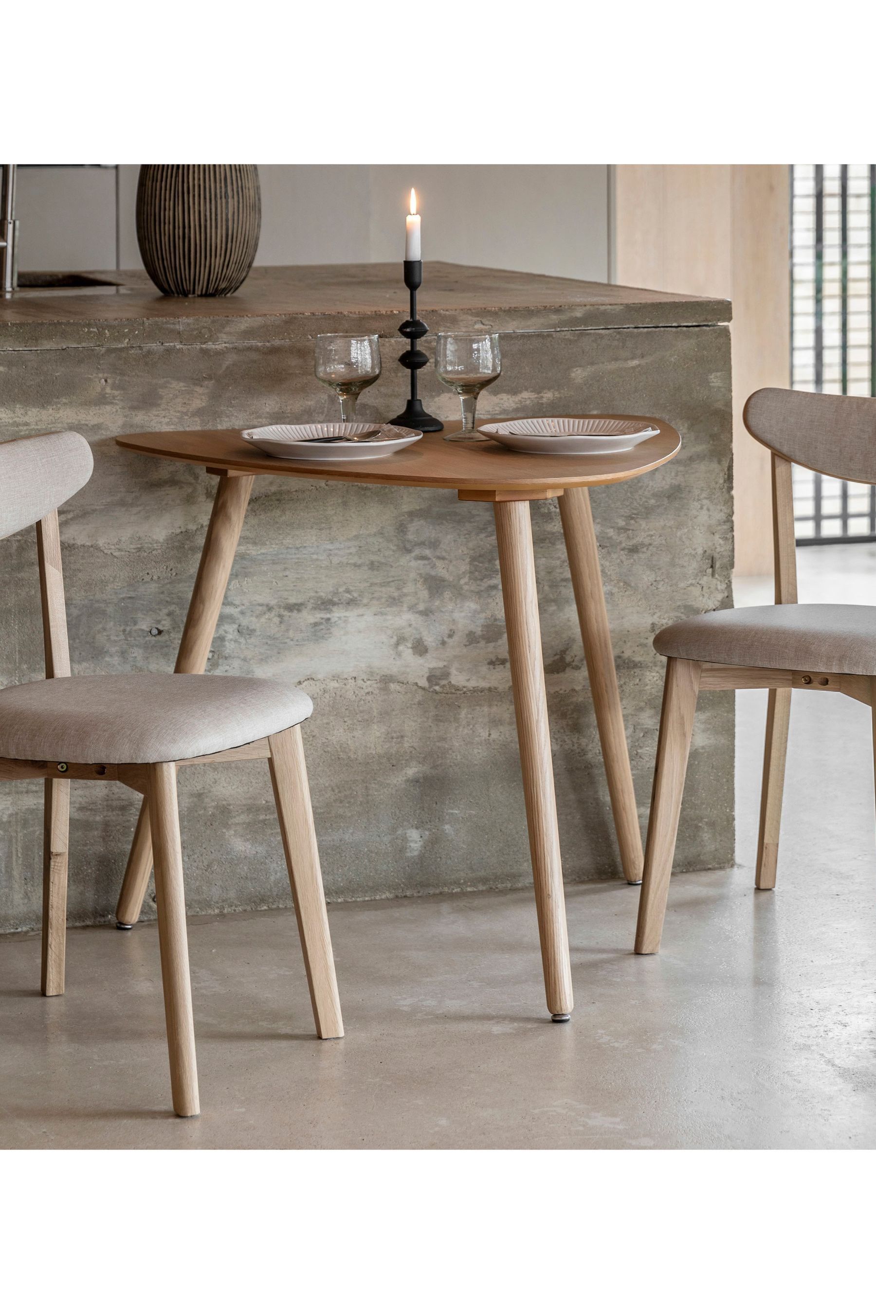 Buy Gallery Home Natural Temara Oak Style 3 Seater Dining Table from ...