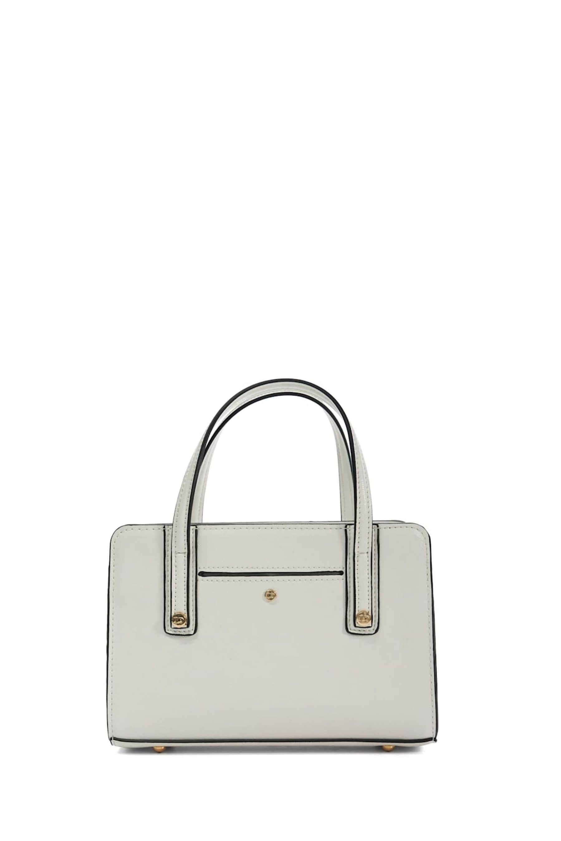 Buy Dune London White Dinkydenbeigh Mini Branded Handle Tote Bag from ...