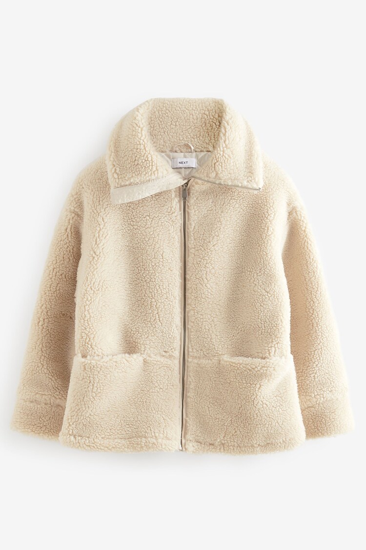 Buy Ecru Teddy Borg Jacket from the Next UK online shop