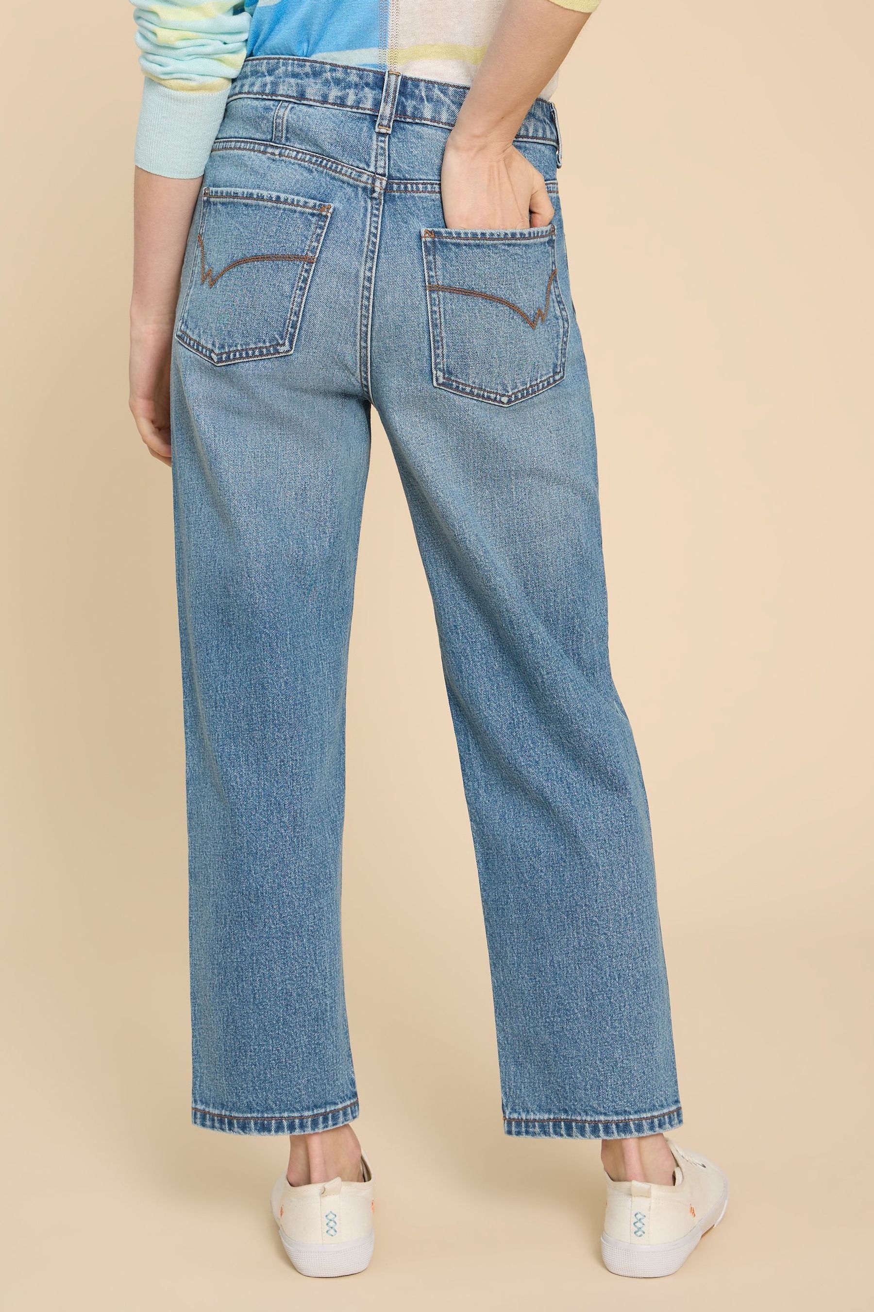 Buy White Stuff Blue Charlie Straight Crop Jeans from the Next UK ...