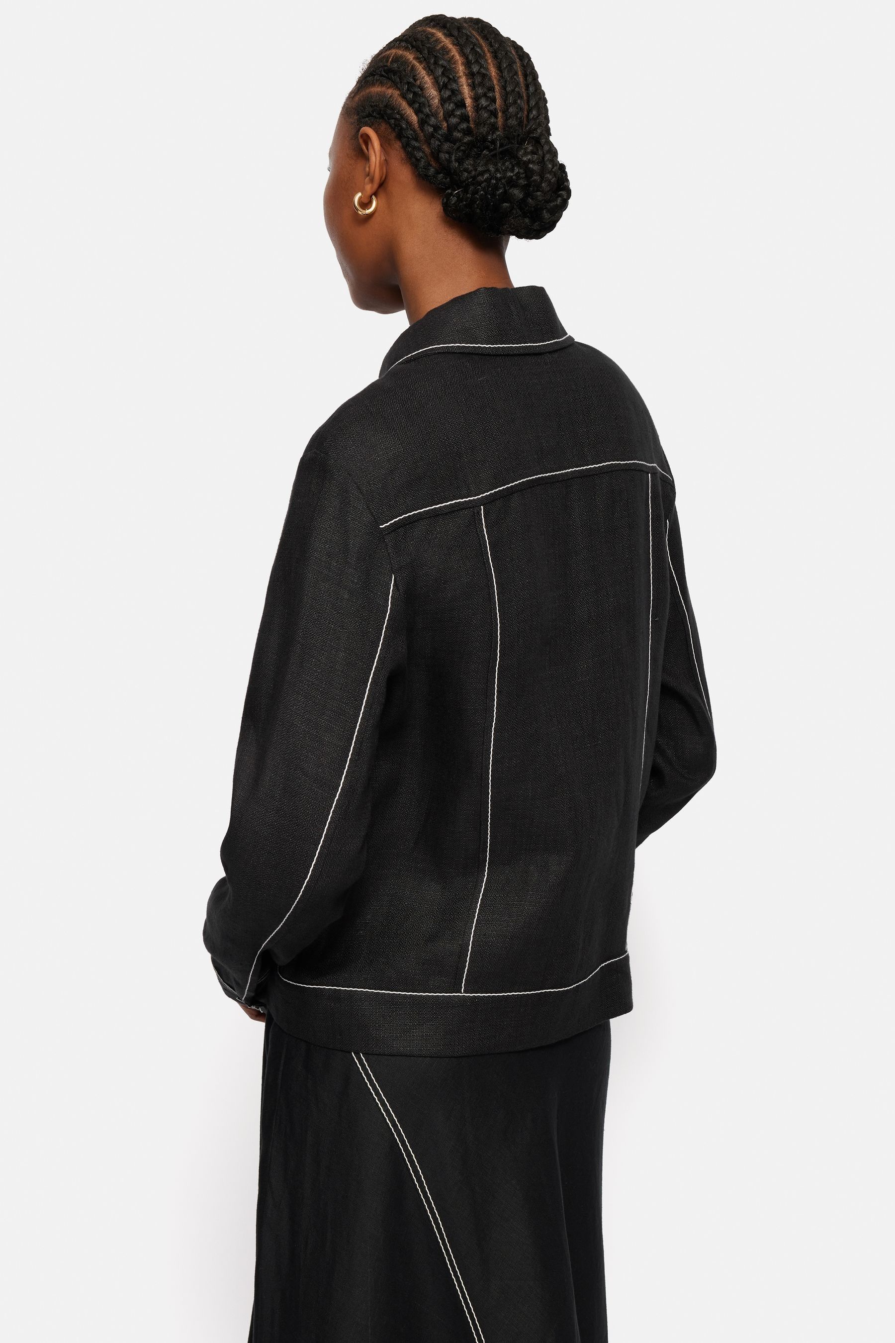 Buy Jigsaw Linen Cropped Utility Jacket from the Next UK online shop