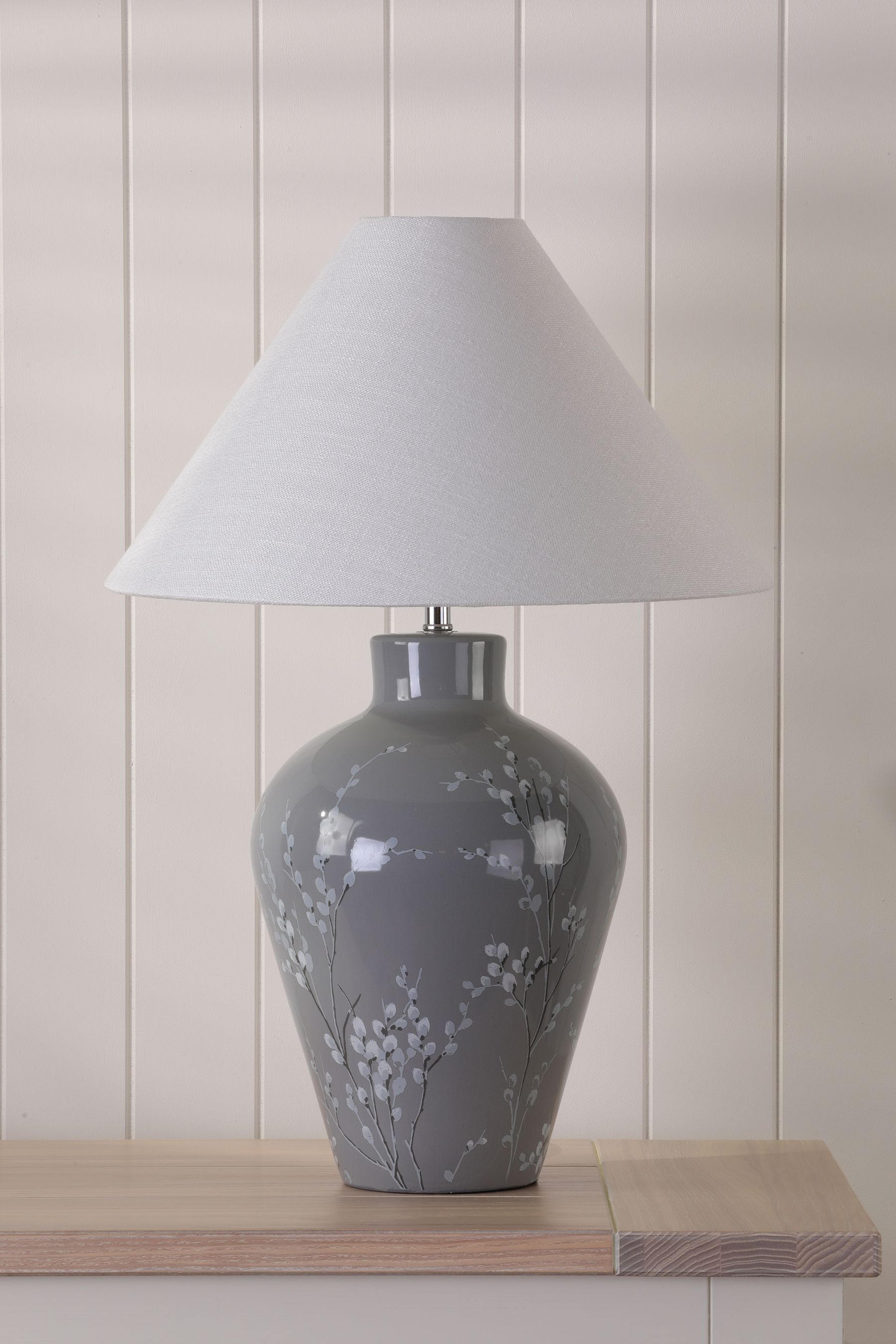 Buy Laura Ashley Grey Pussywillow Table Lamp from the Next UK online shop