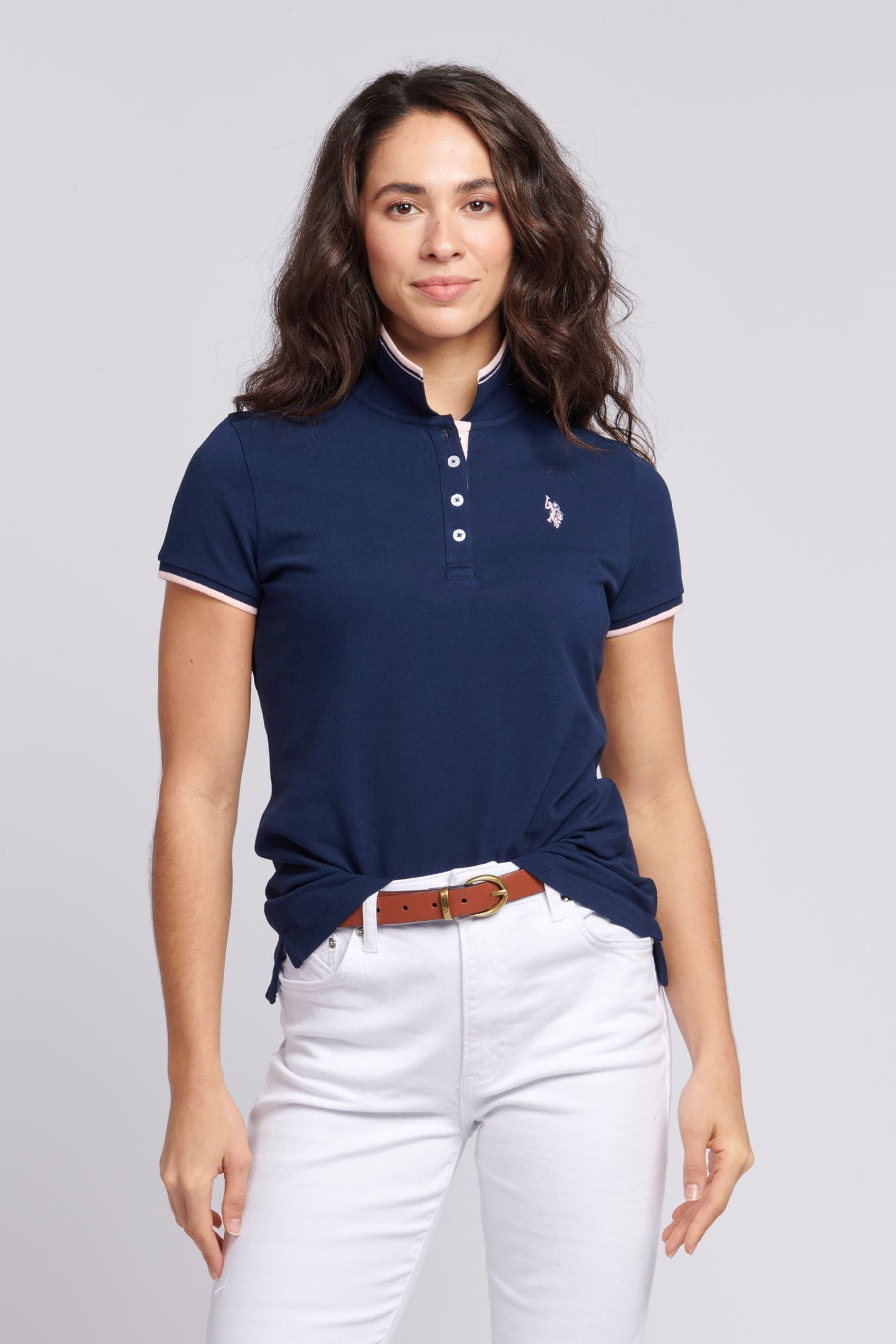 Buy U.S. Polo Assn. Womens Regular Fit Pique Polo Shirt from the Next ...