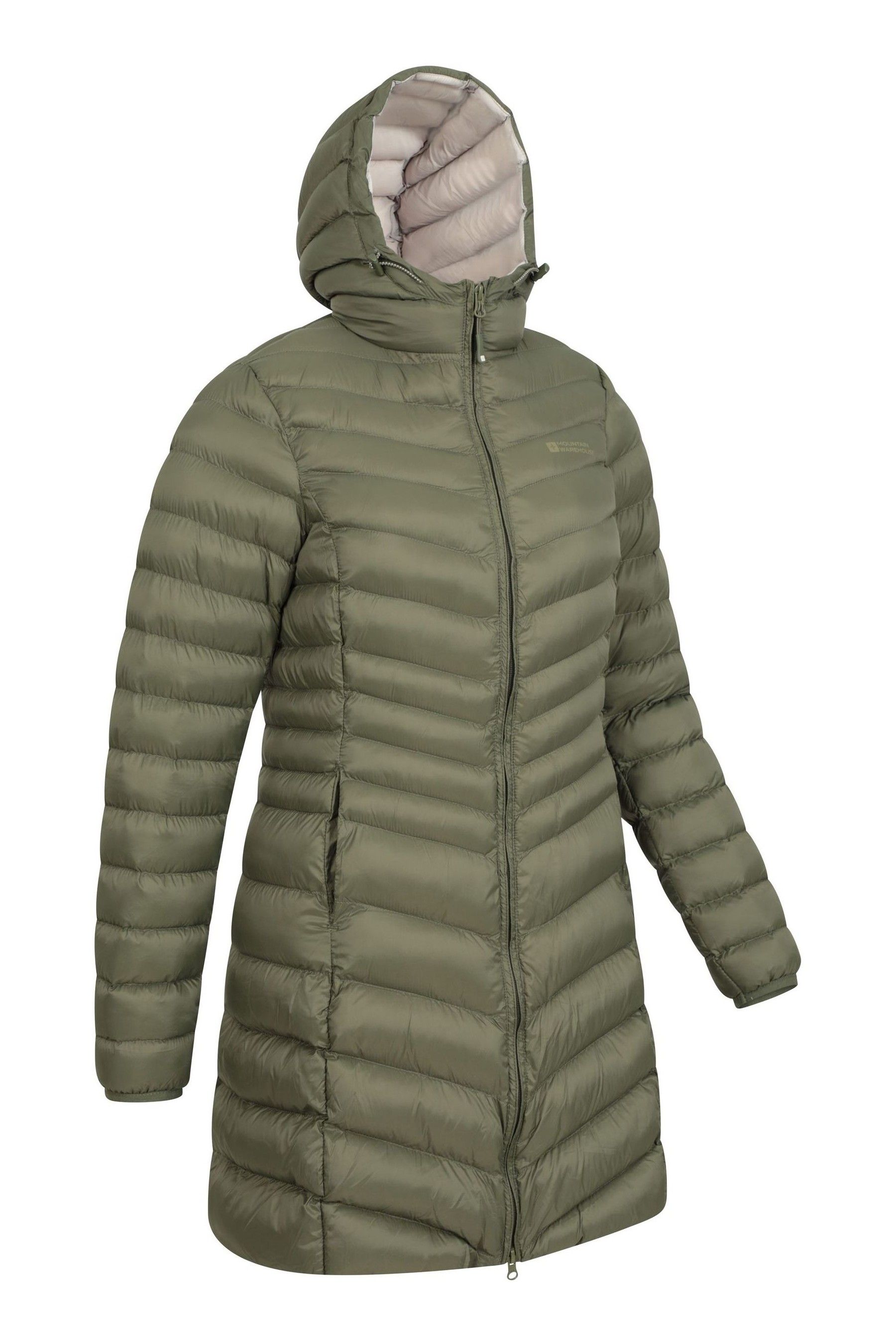 Buy Mountain Warehouse Green Womens Florence Long Padded Coat from the ...