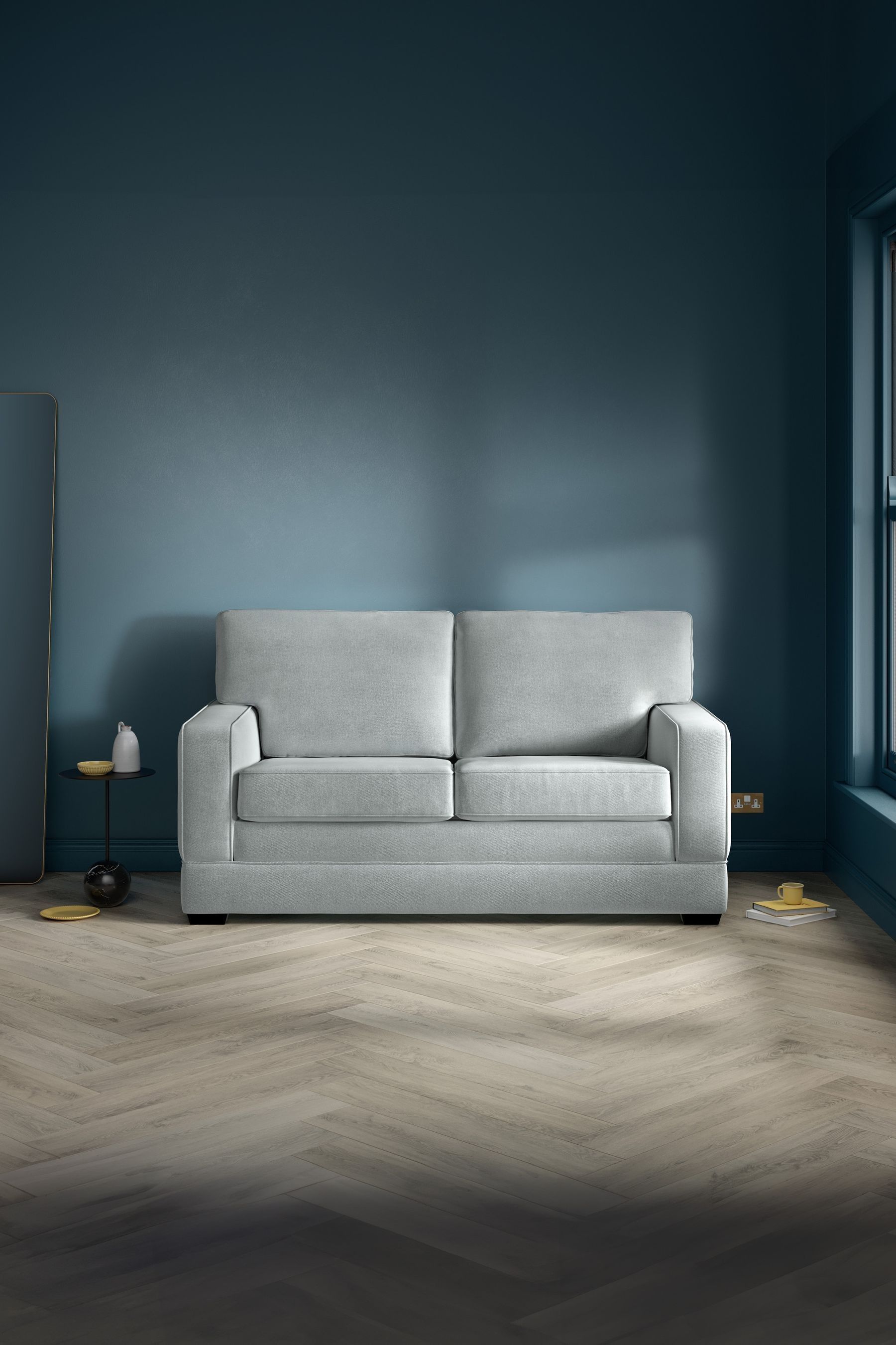 Buy Jay-Be Brushed Twill Sky Blue Urban 2 Seater Sofa Bed from the Next ...