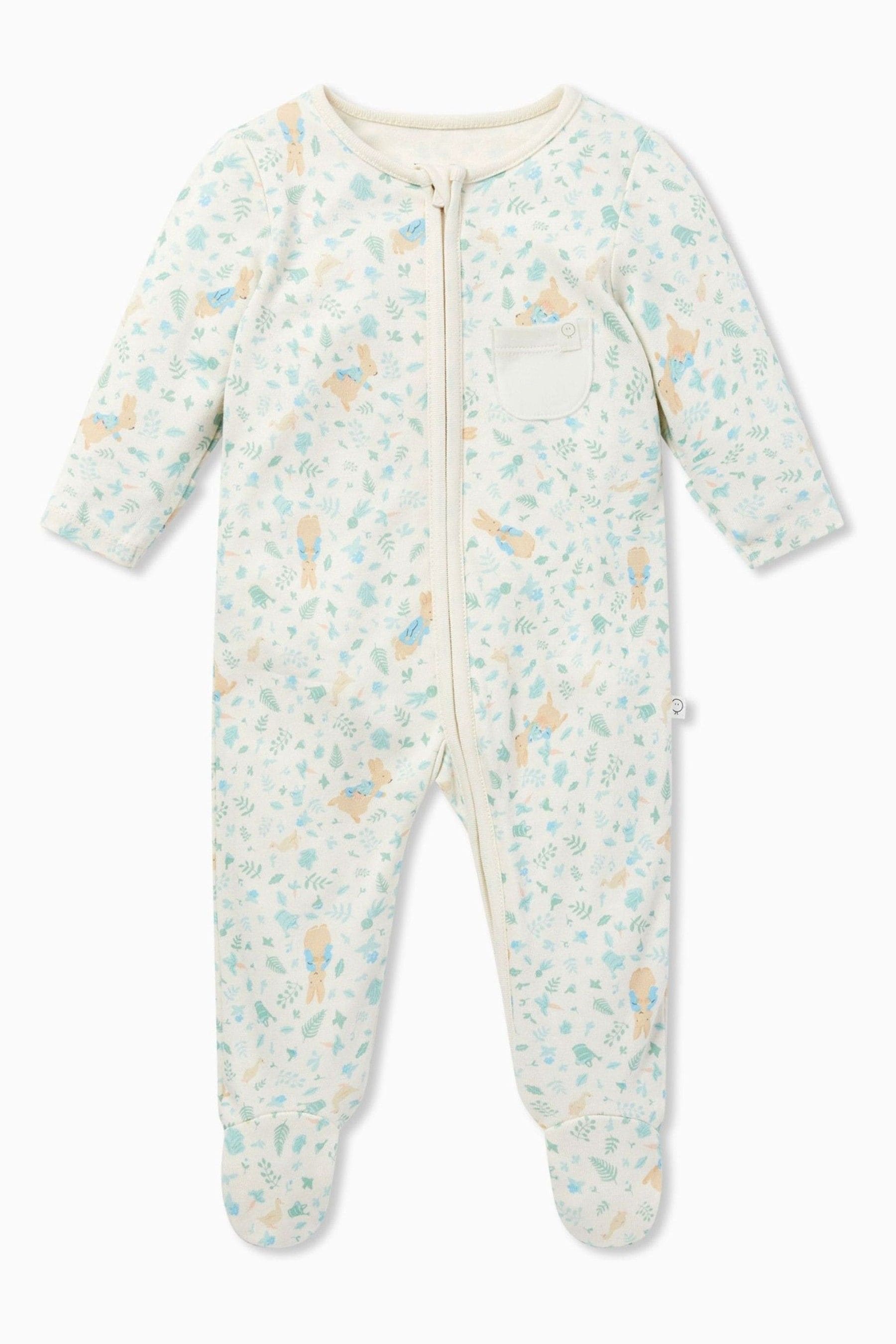 Buy MORI Cream Peter Rabbit Clever Zip-Up Sleepsuit from the Next UK ...
