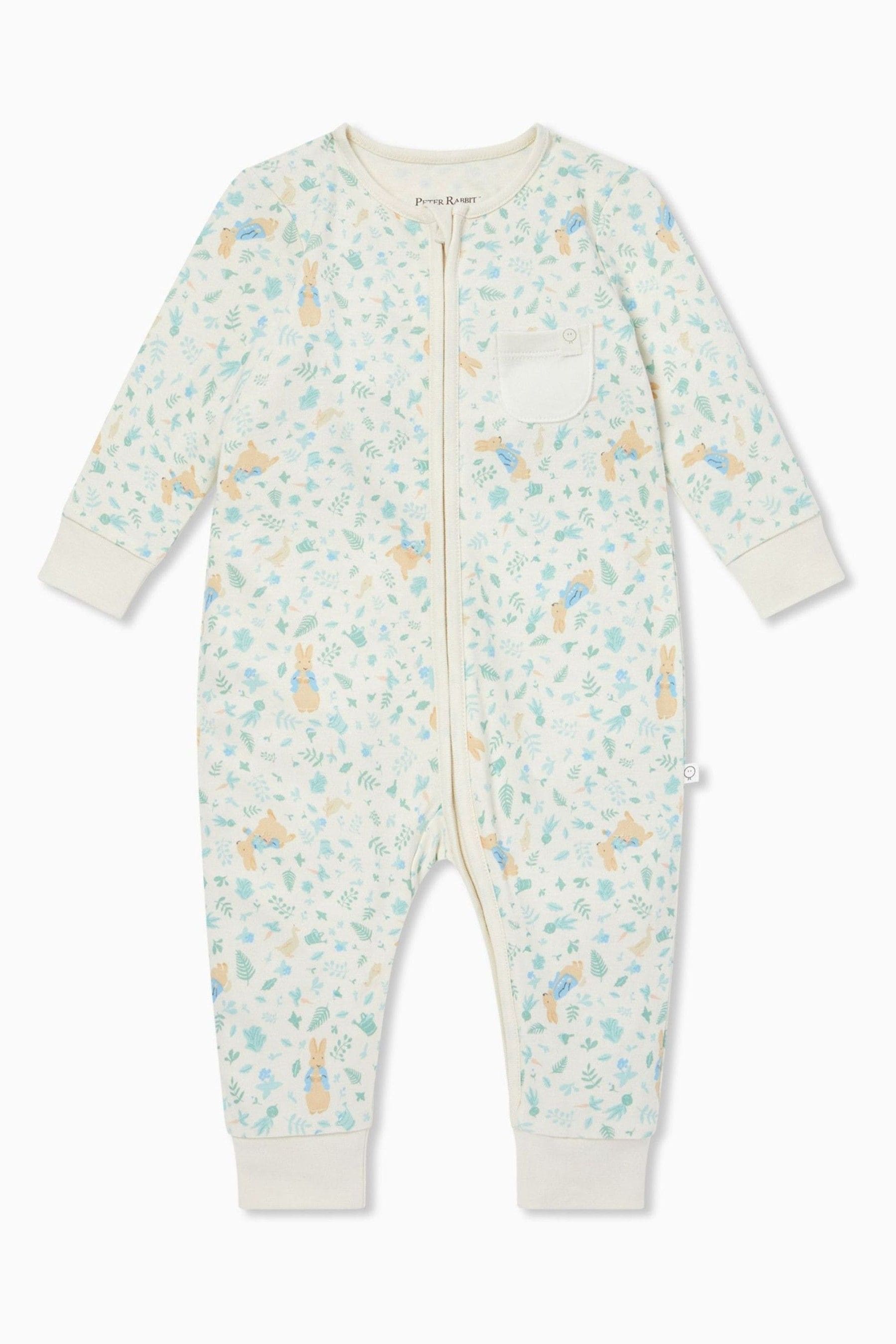 Buy MORI Cream Peter Rabbit Clever Zip-Up Sleepsuit from the Next UK ...
