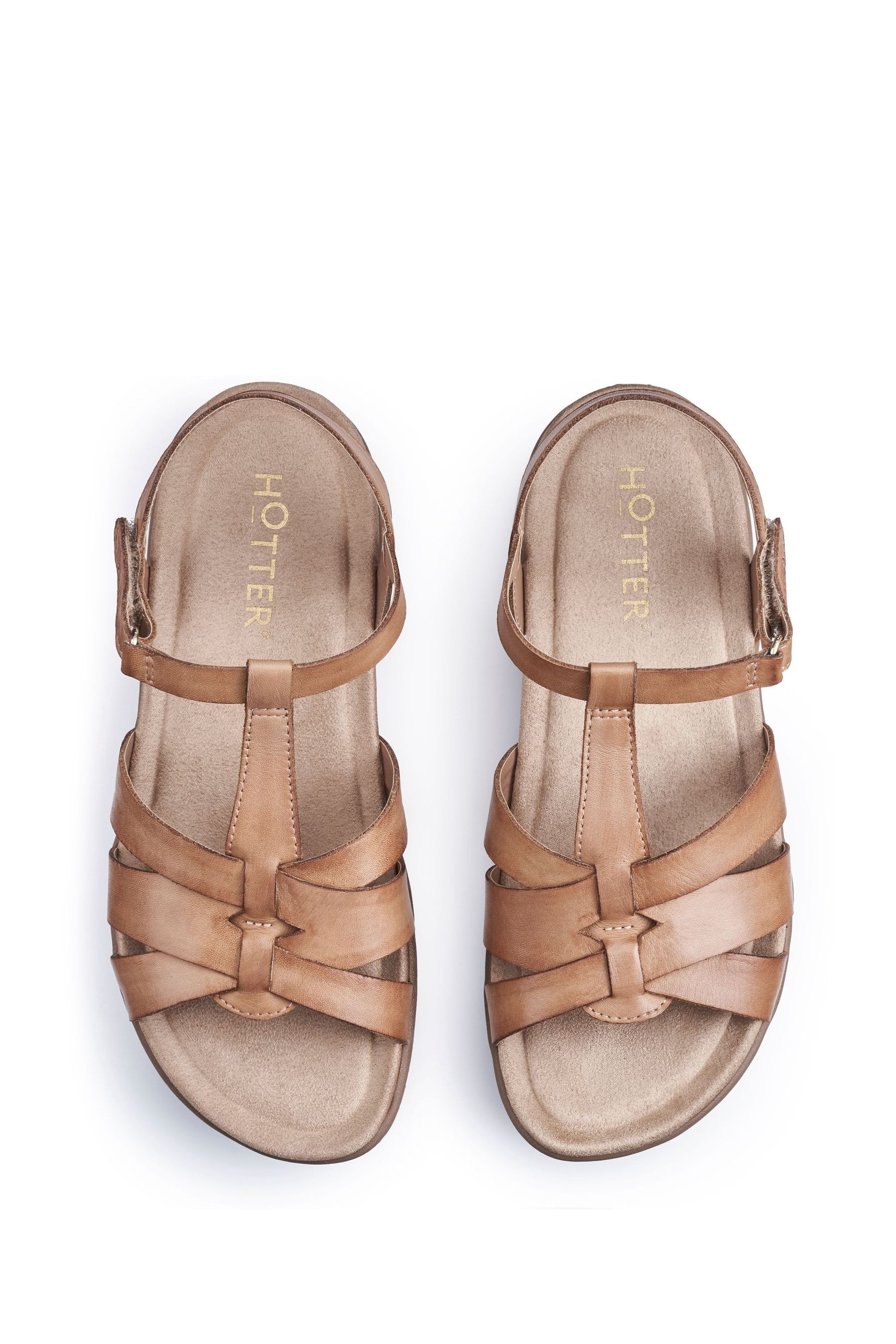 Buy Hotter Brown Rainer Touch-Fastening Regular Sandals from the Next ...