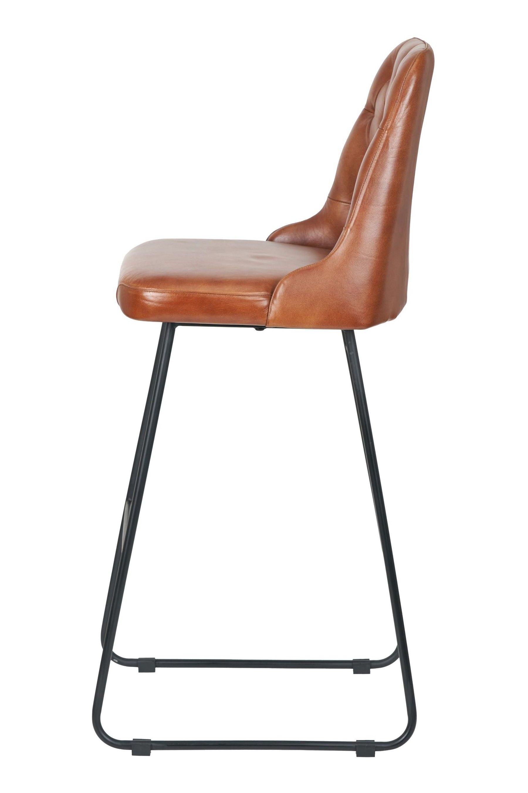 Buy Pacific Vintage Brown Camillo Leather Diamond Back Bar Stool from ...
