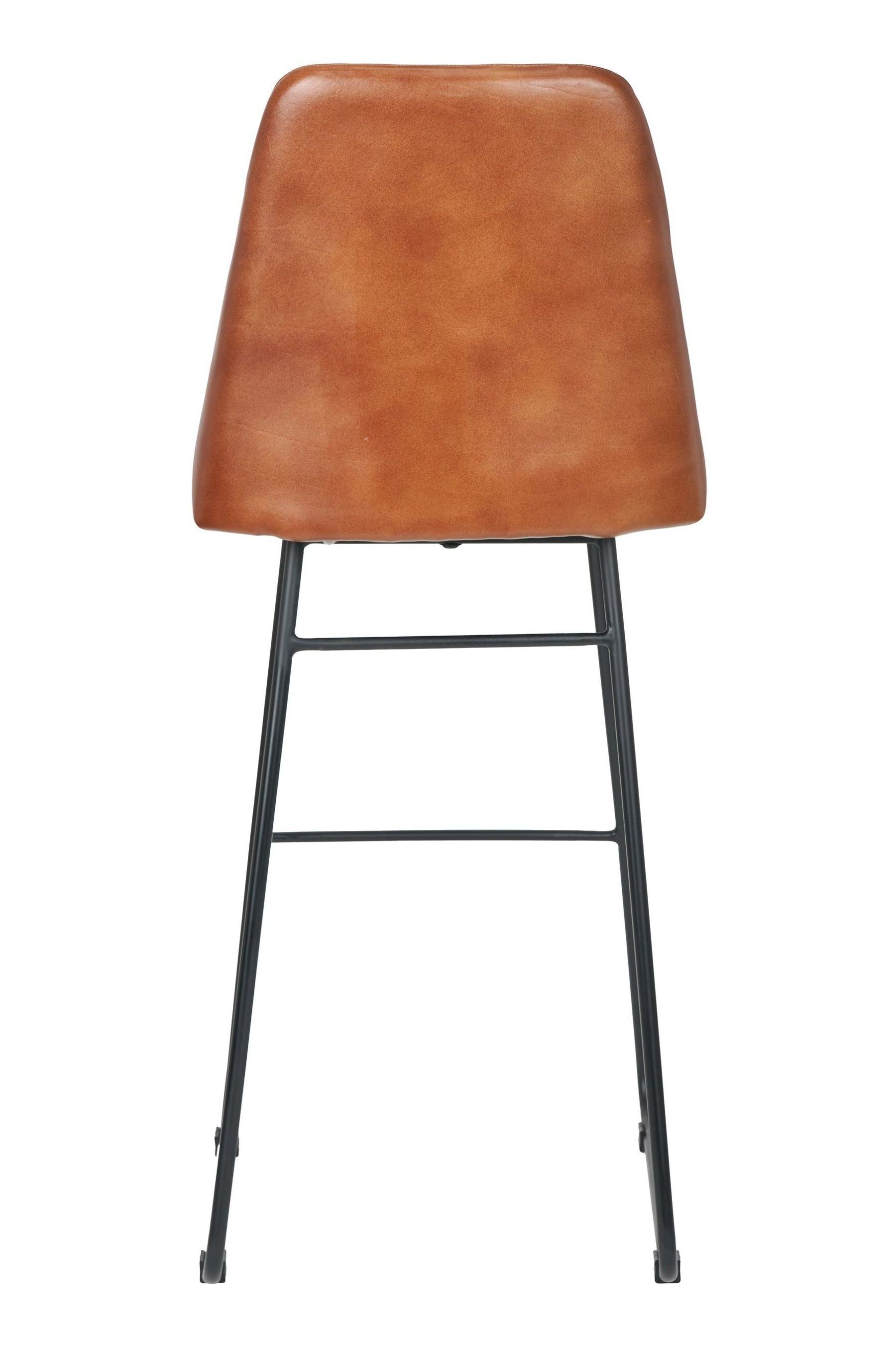 Buy Pacific Vintage Brown Camillo Leather Diamond Back Bar Stool from ...