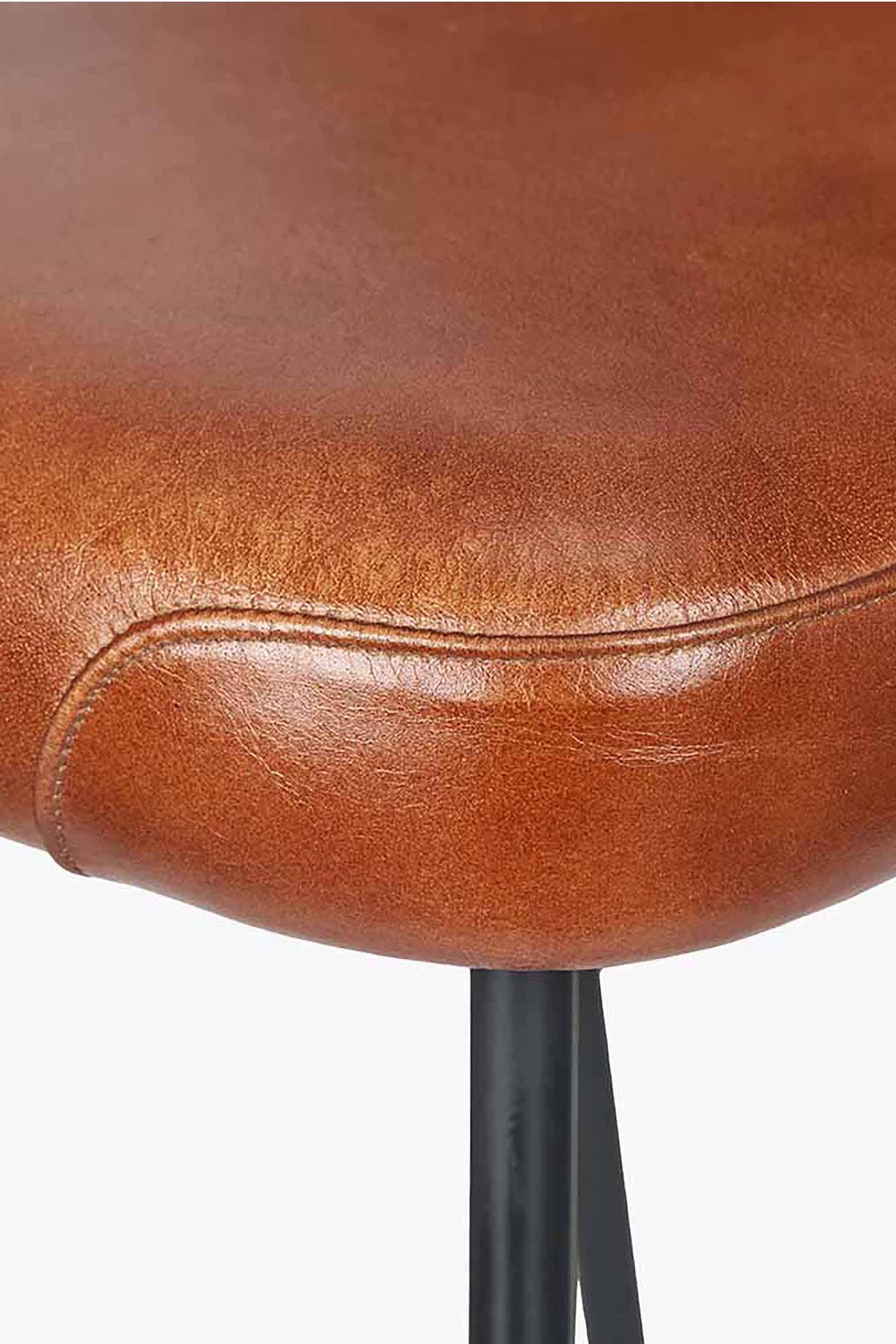 Buy Pacific Vintage Brown Camillo Leather Diamond Back Bar Stool from ...