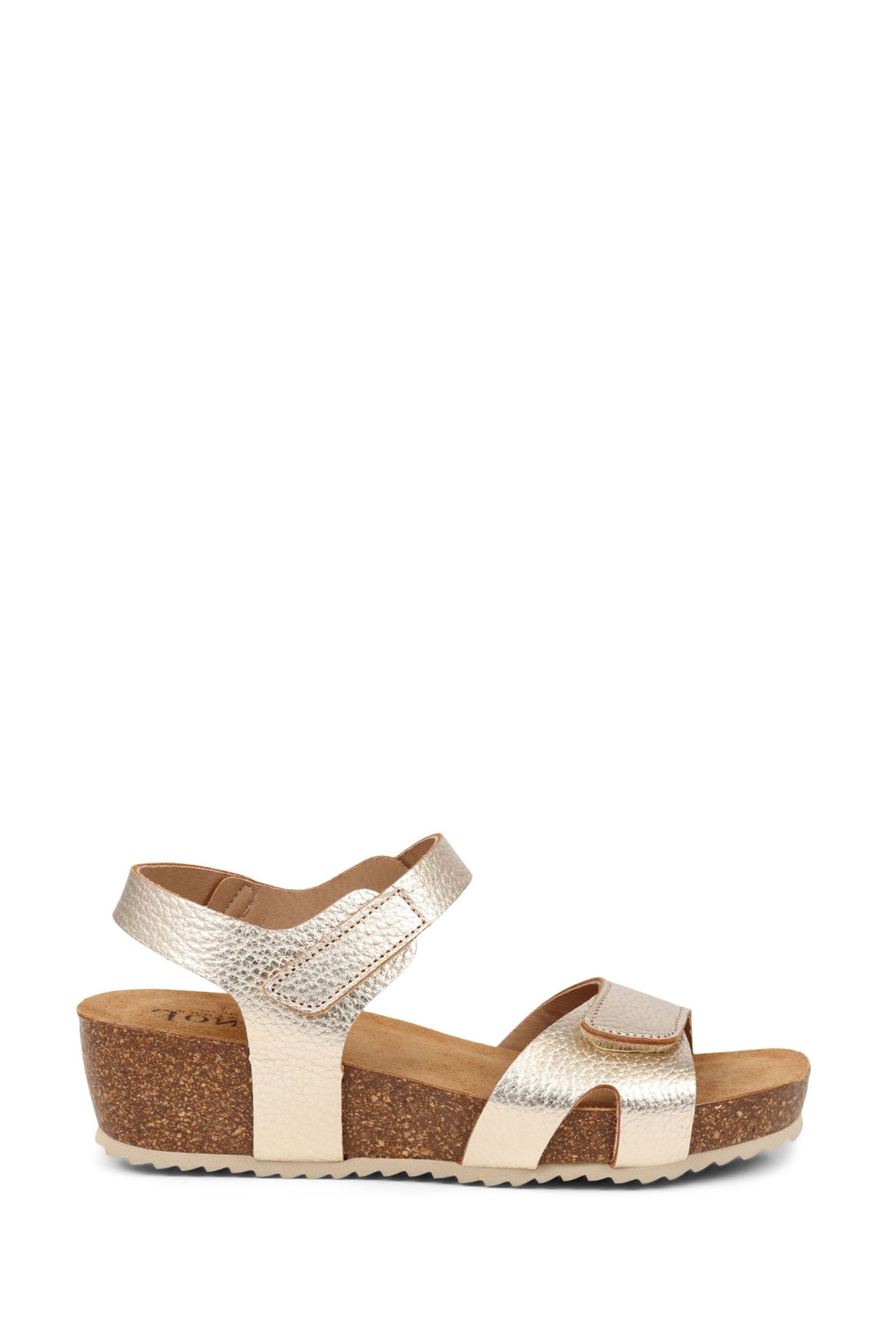 Buy Jones Bootmaker Joanie Leather Gold Sandals from the Next UK online ...