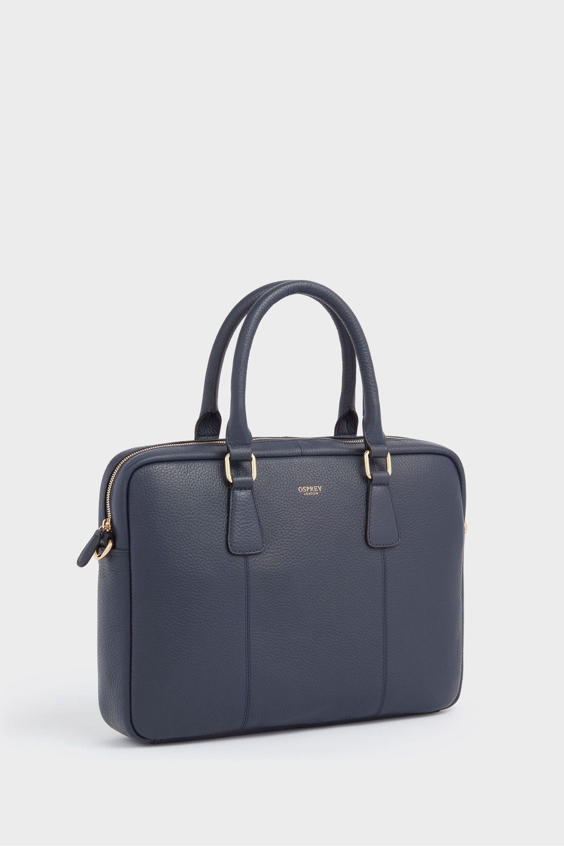 Buy Osprey London Blue The Adaline Leather Laptop Bag from the Next UK ...