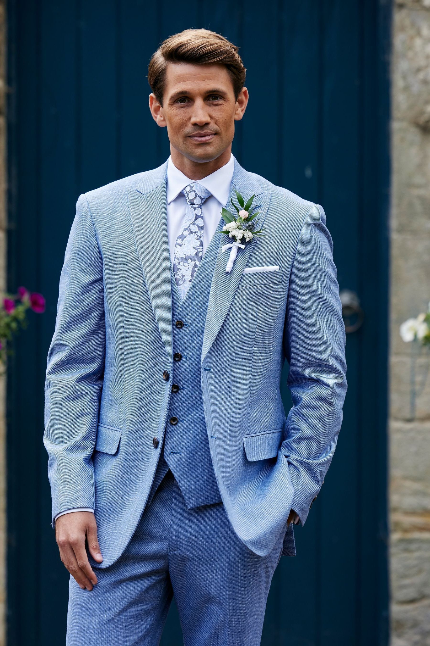 Buy Skopes Sky Blue Redding Tailored Fit Suit Jacket from the Next UK ...