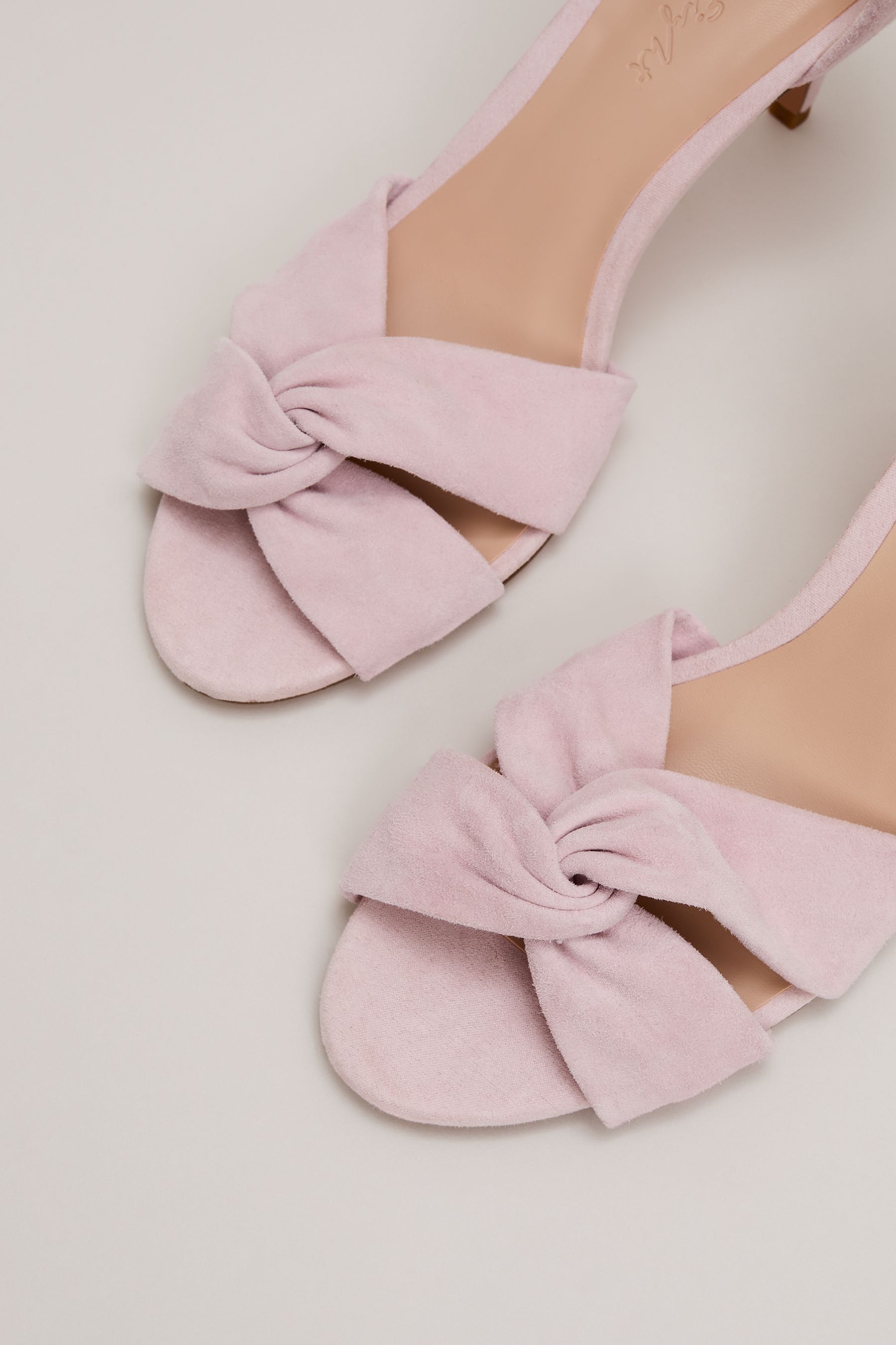 Buy Phase Eight Pink Suede Twist Ankle Strap Heeled Shoes from the Next ...