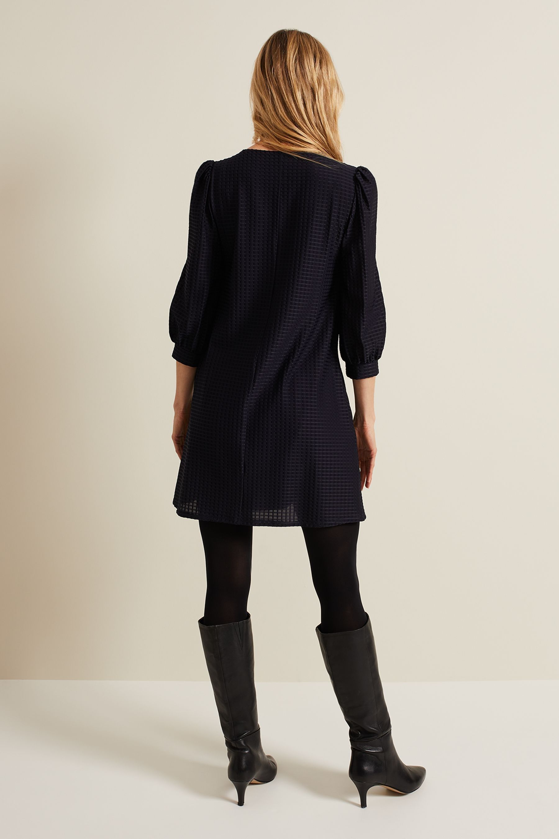 Buy Phase Eight Black Textured Dannie Tunic Dress from the Next UK ...