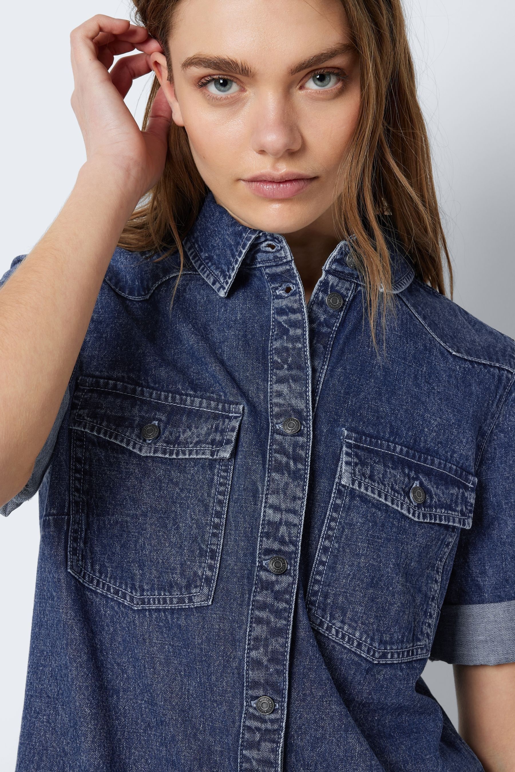 Buy NOISY MAY Blue Utility Denim Dress from the Next UK online shop