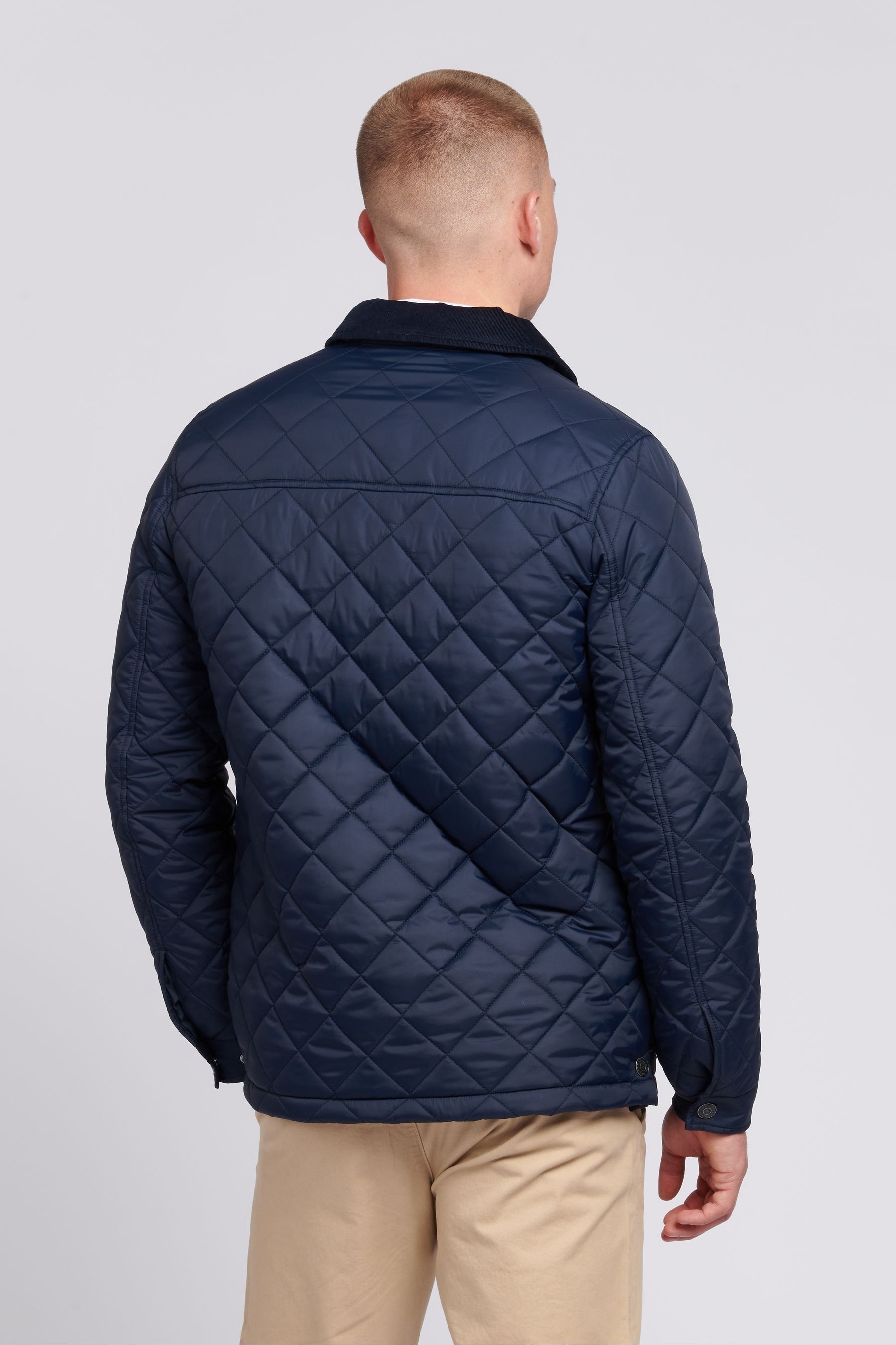 Buy U.S. Polo Assn. Mens Blue Quilted Collared Jacket from the Next UK ...