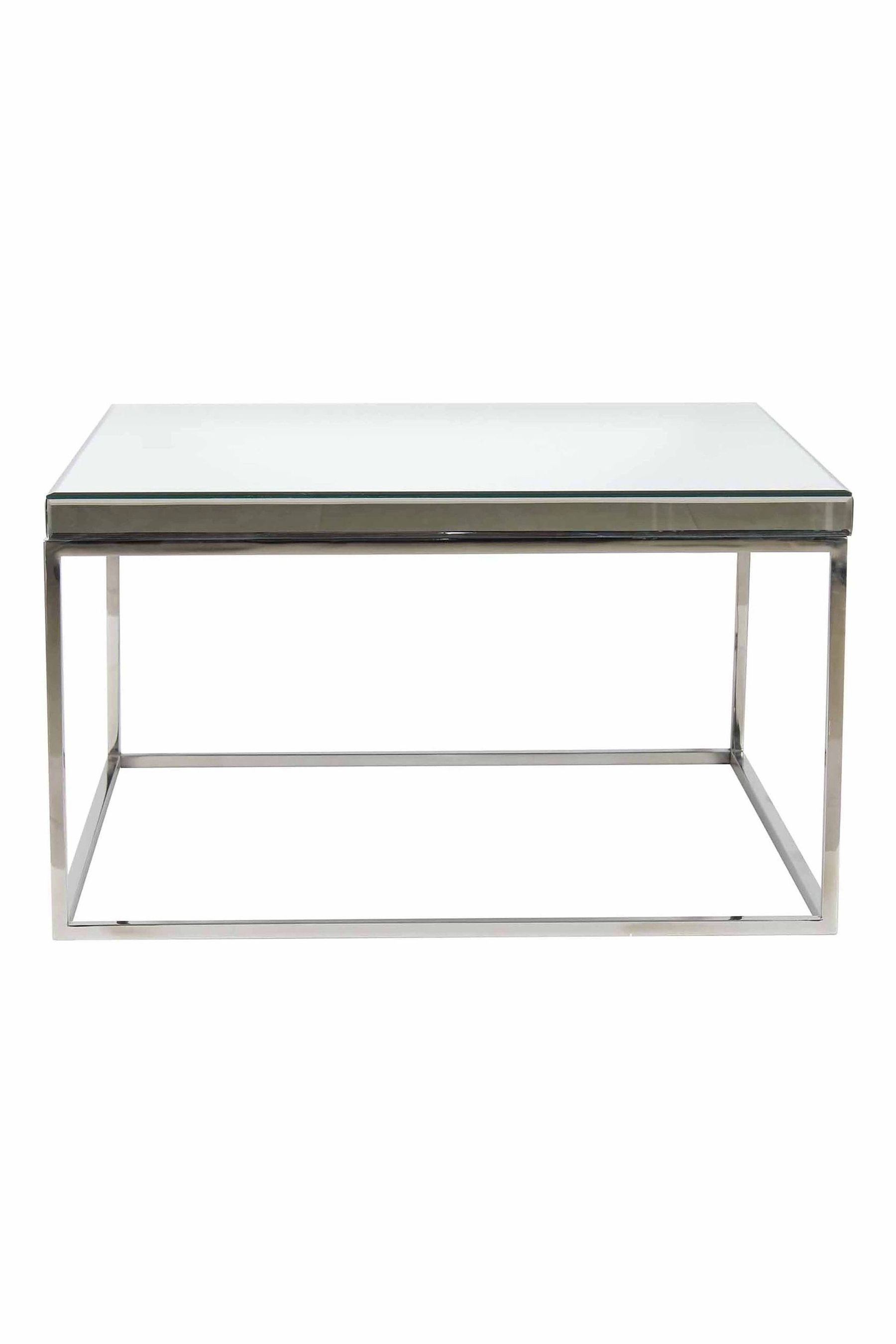 Buy Pacific Mirrored Glass and Silver Square Coffee Table from the Next ...
