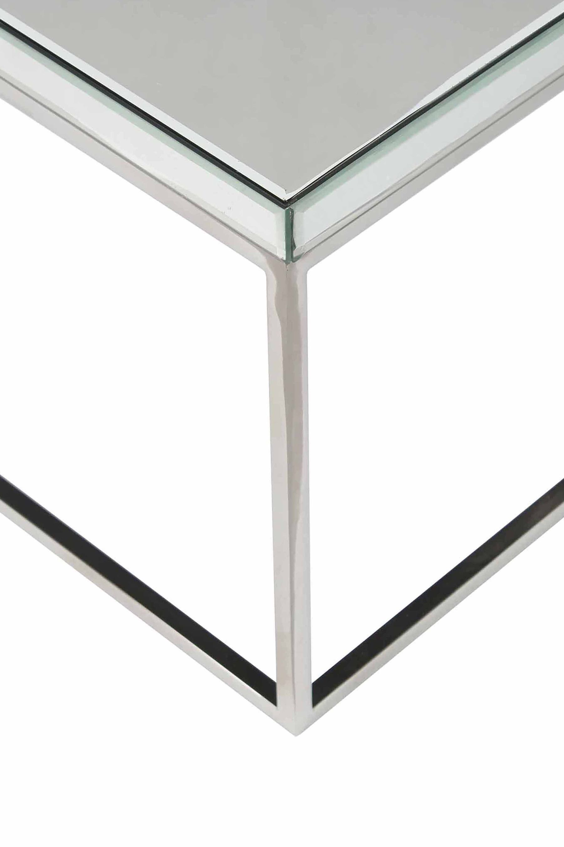 Buy Pacific Mirrored Glass and Silver Square Coffee Table from the Next ...