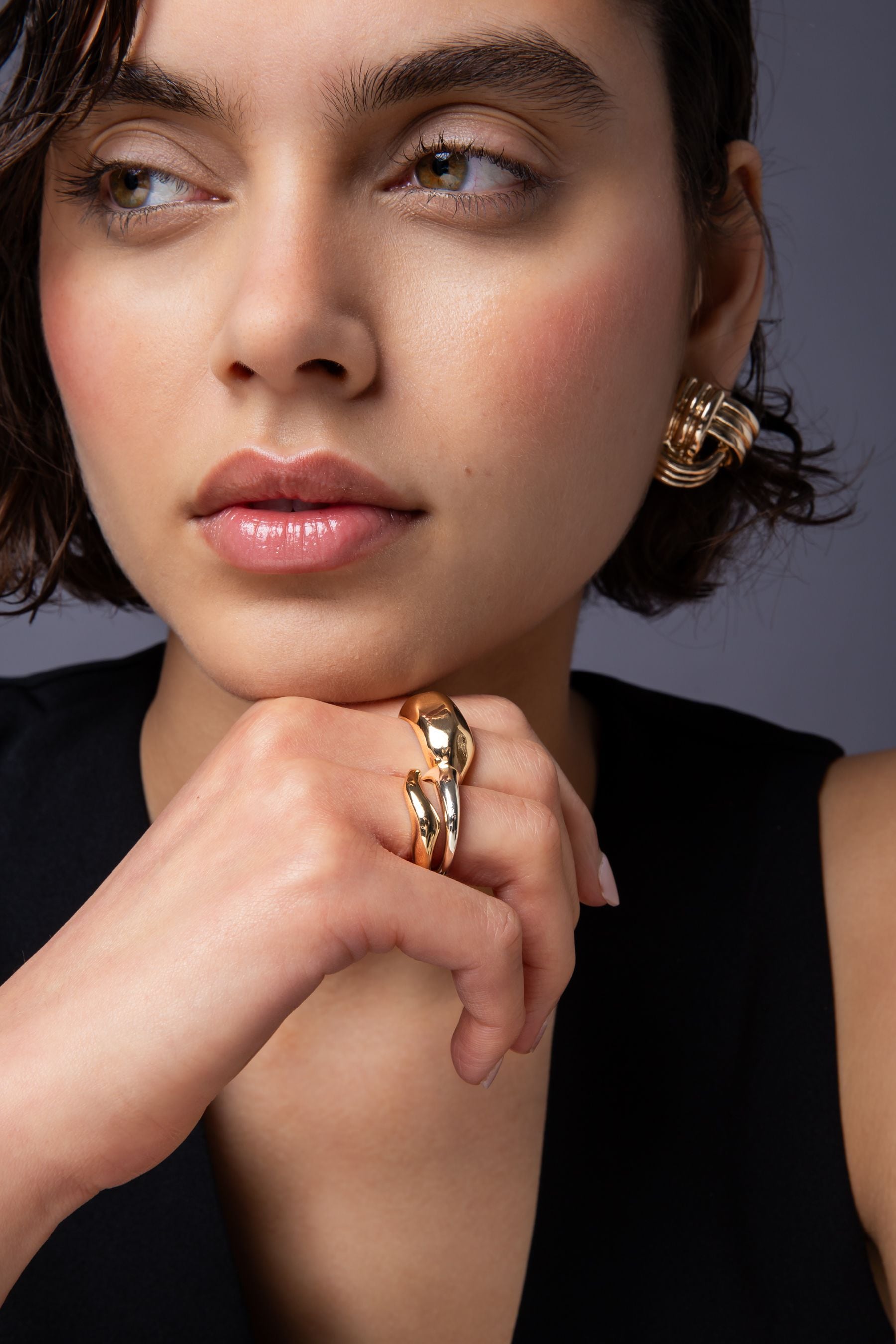 Buy Aela Gold Tone Mixed Metal Rings 3 Pack from the Next UK online shop