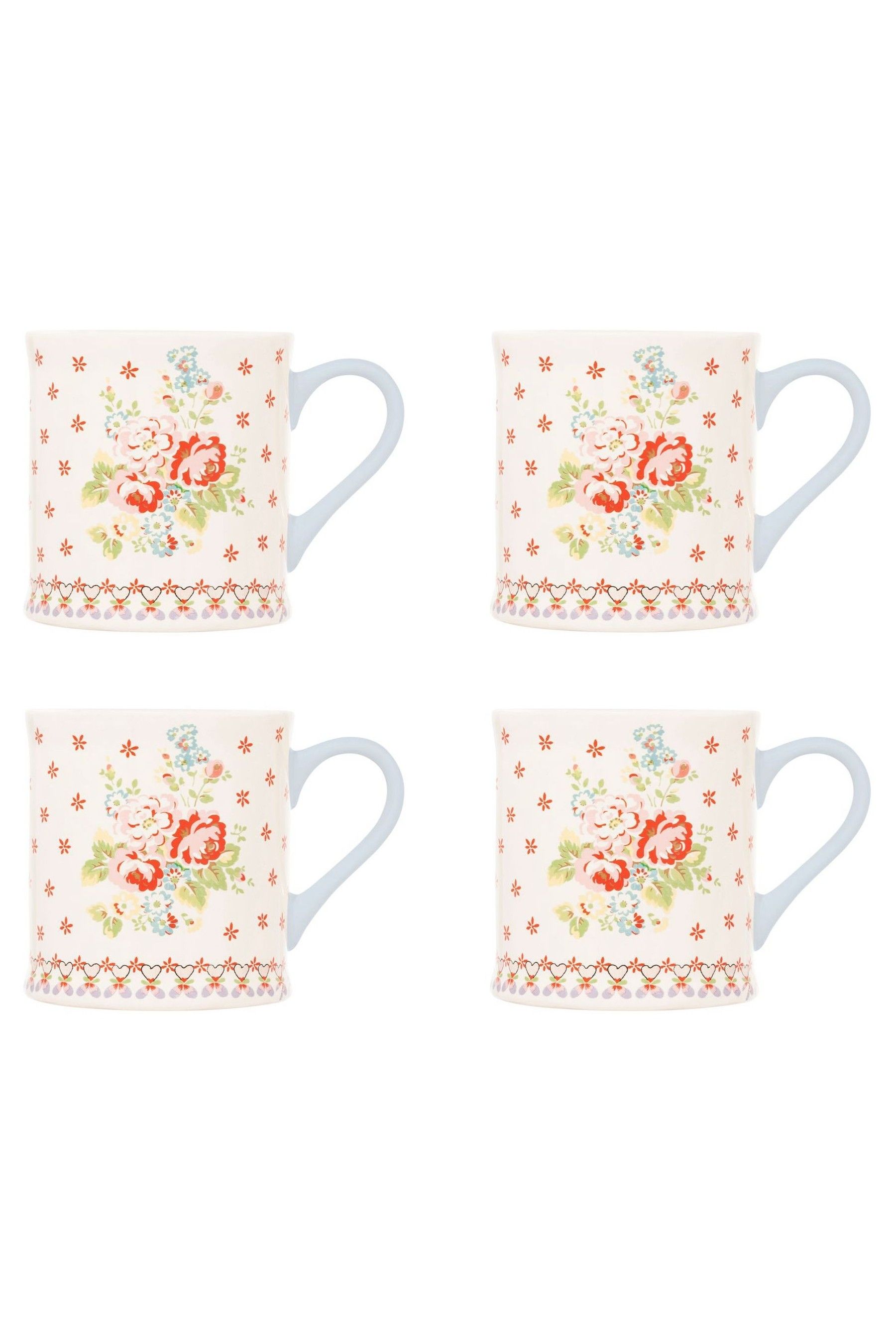 Buy Cath Kidston Cream Mollie Mug Set Of 4 from the Next UK online shop