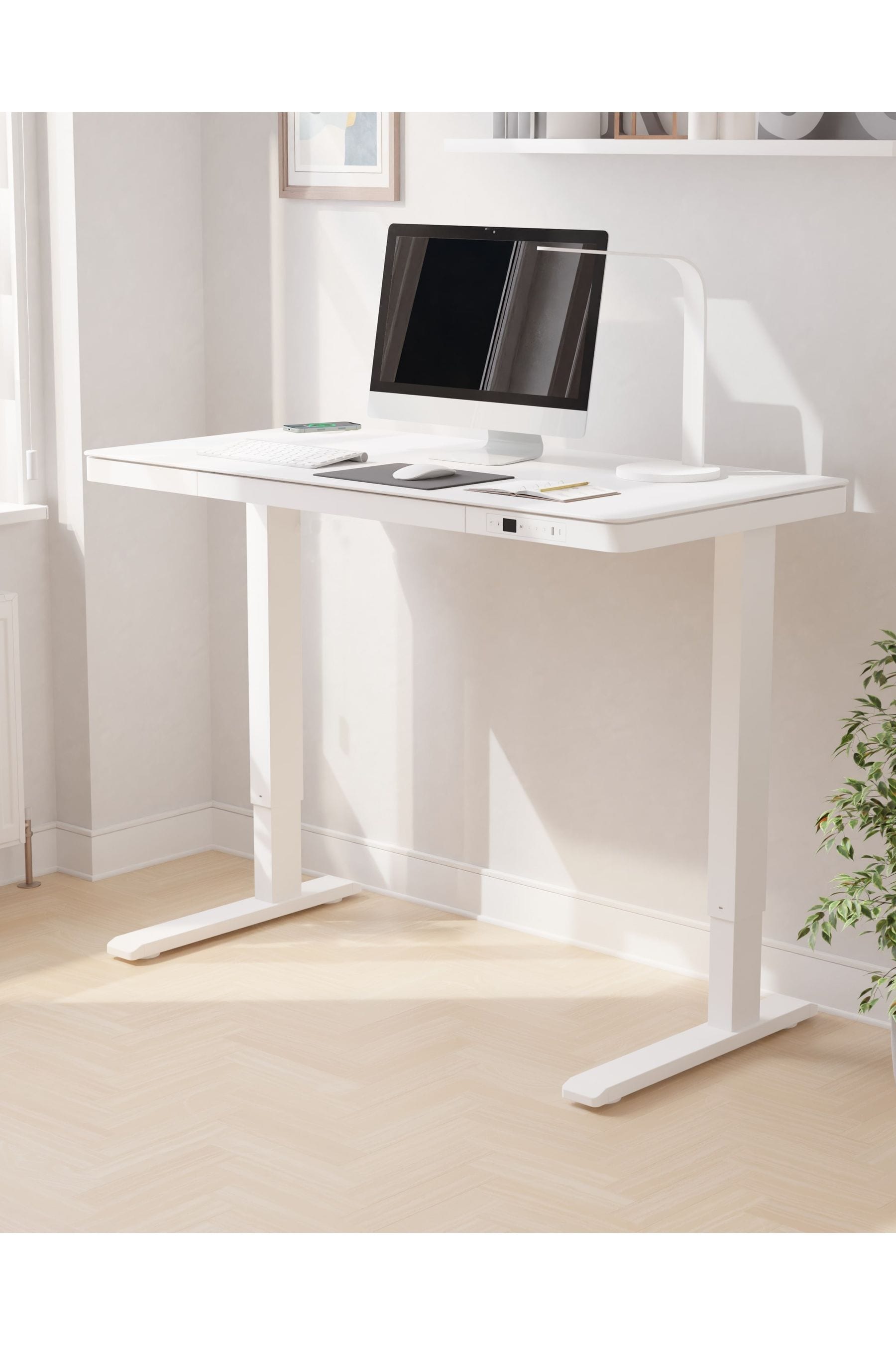 Buy Koble White Juno Height Adjustable Smart Desk from the Next UK ...