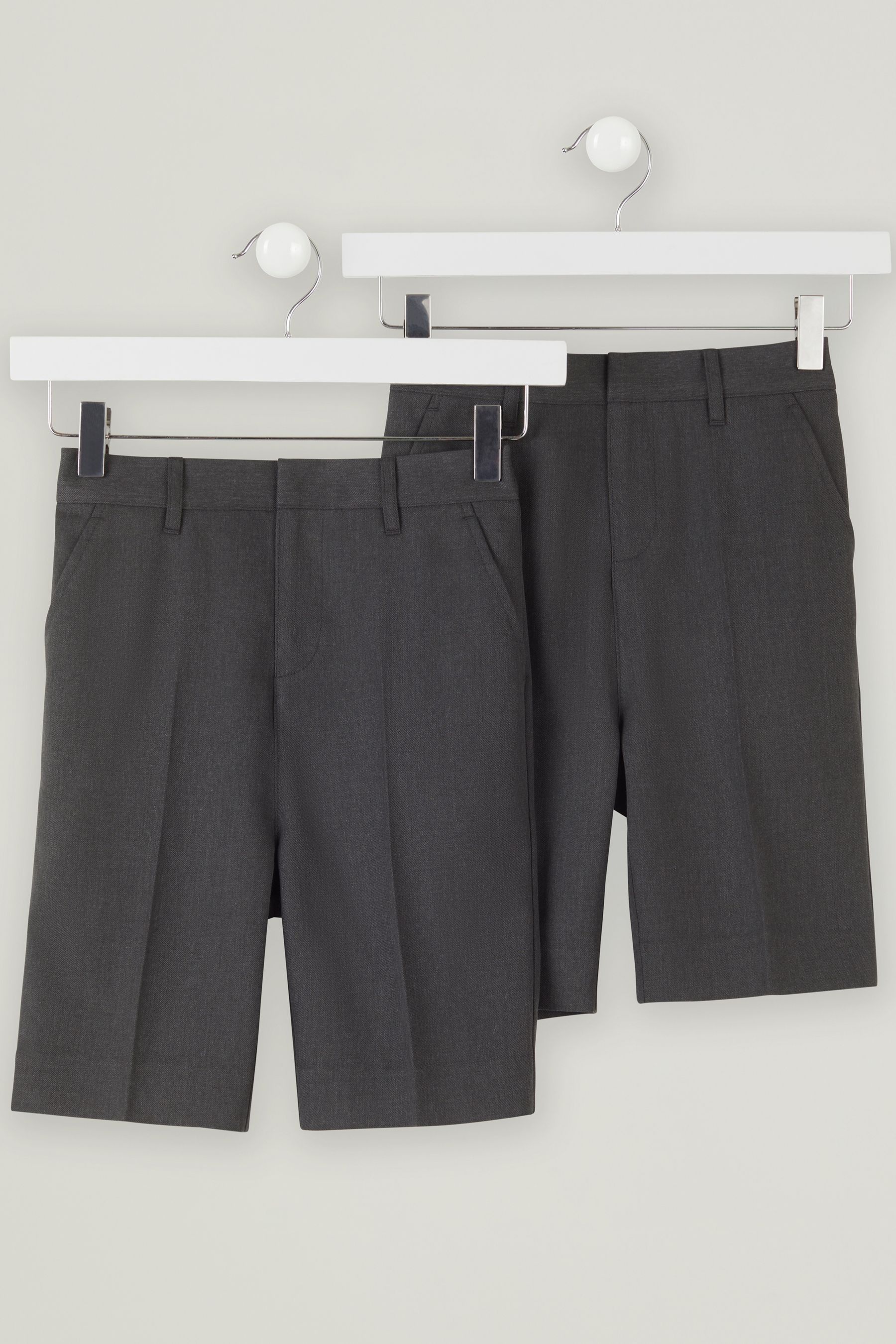 Buy Trutex Junior Boys Slim Leg Grey 2 Pack School Shorts from the Next ...