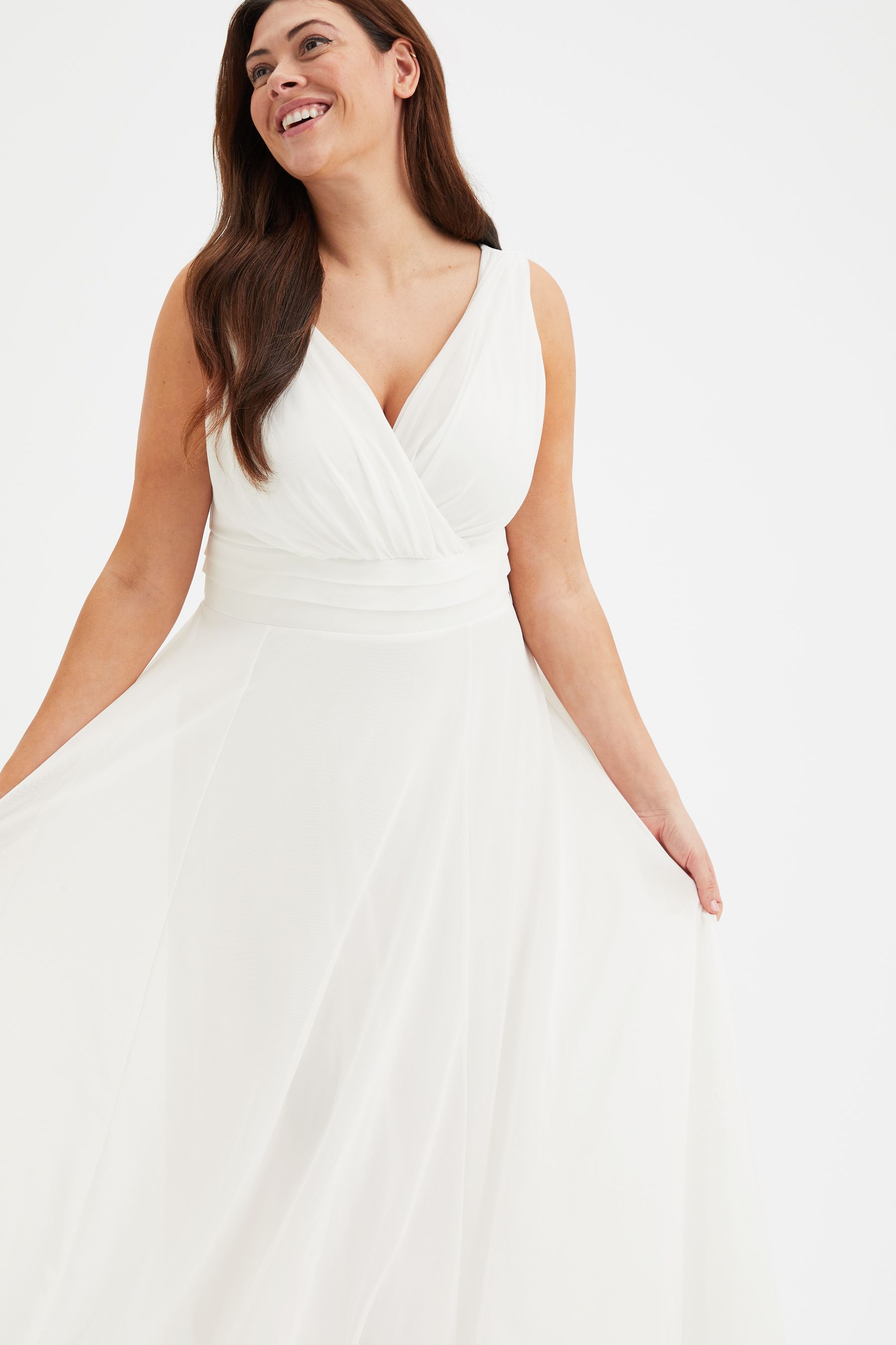 Buy Scarlett & Jo White Nancy Marilyn Mesh Maxi Dress from the Next UK ...