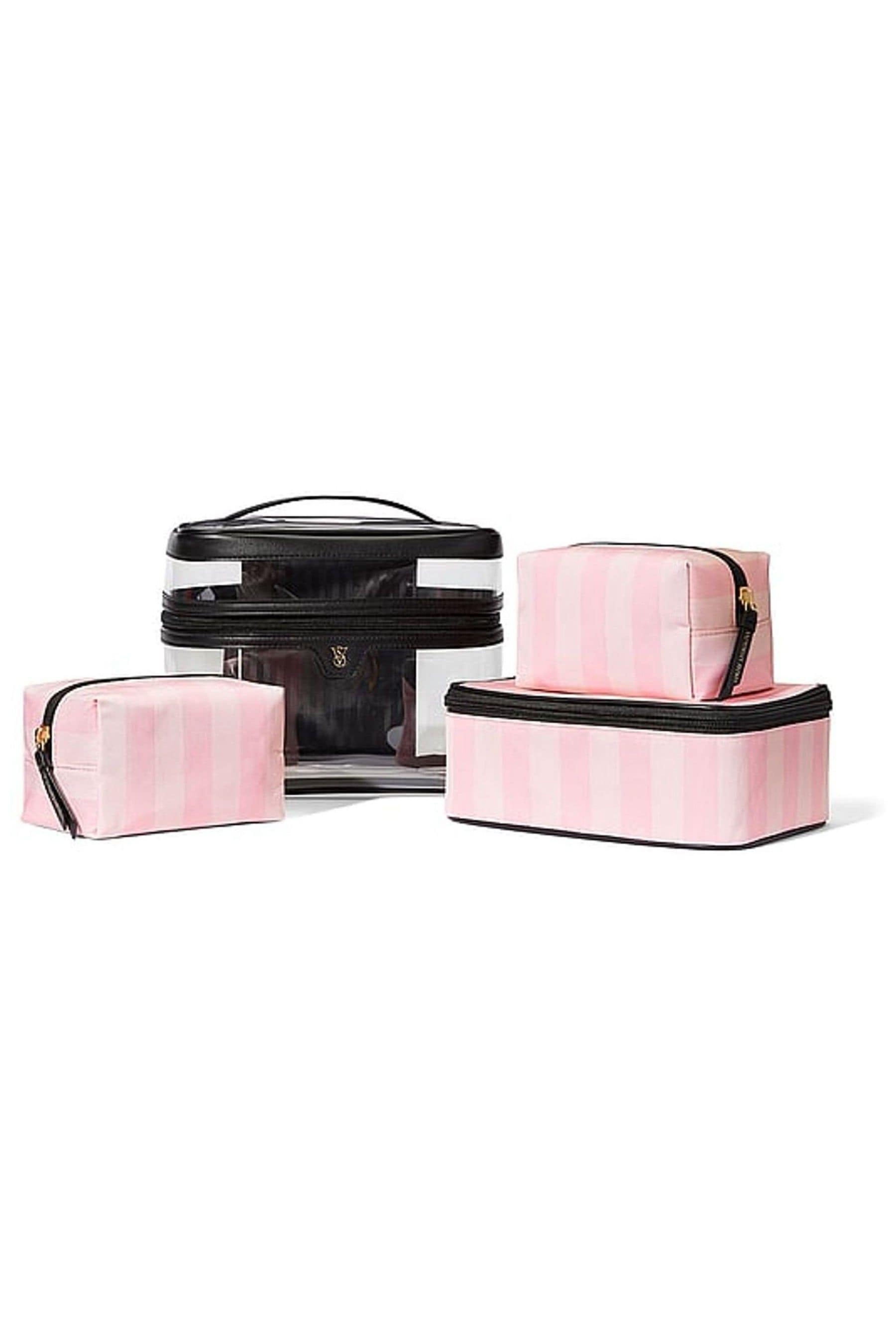 Buy Victoria's Secret Iconic Stripe Pink 4 in 1 Makeup Bag from the ...